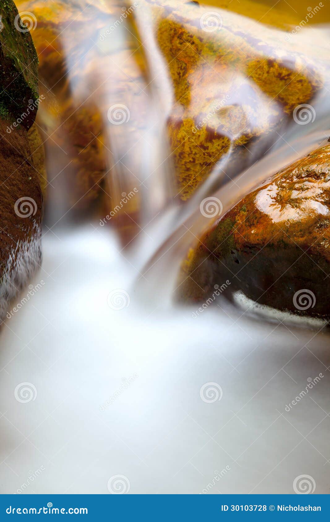 Fast Flowing Water in the Mountain Stock Photo - Image of fast, pastel ...