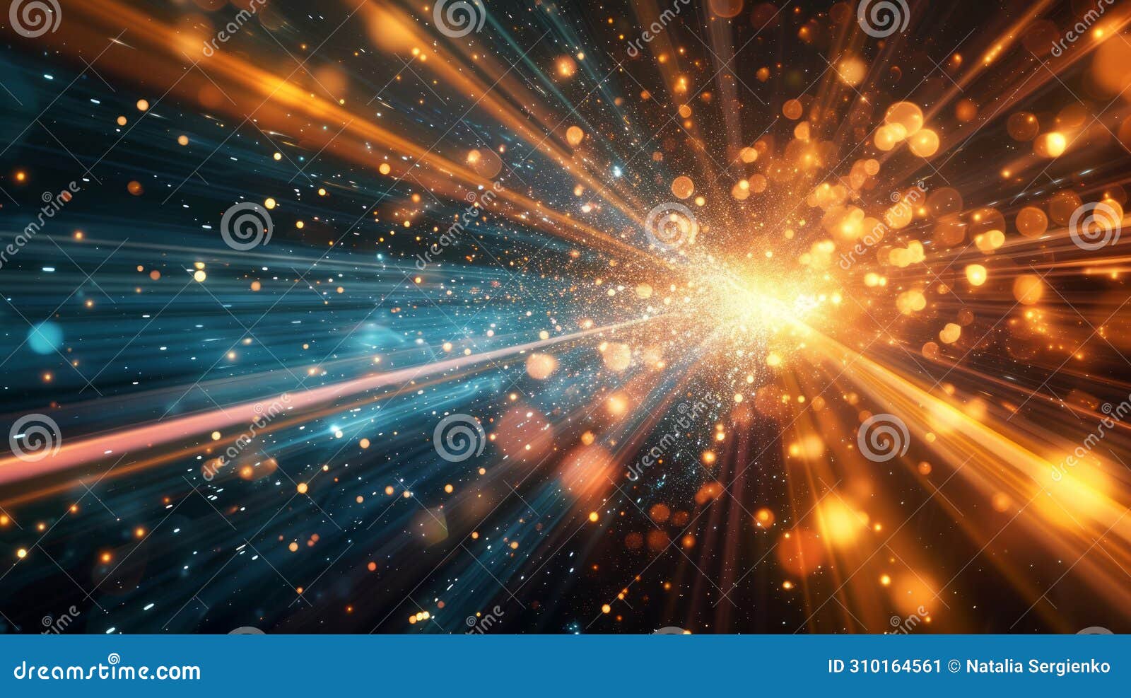 Fast-flying Rays (beams) of Light, Blurred Motion of Particles ...
