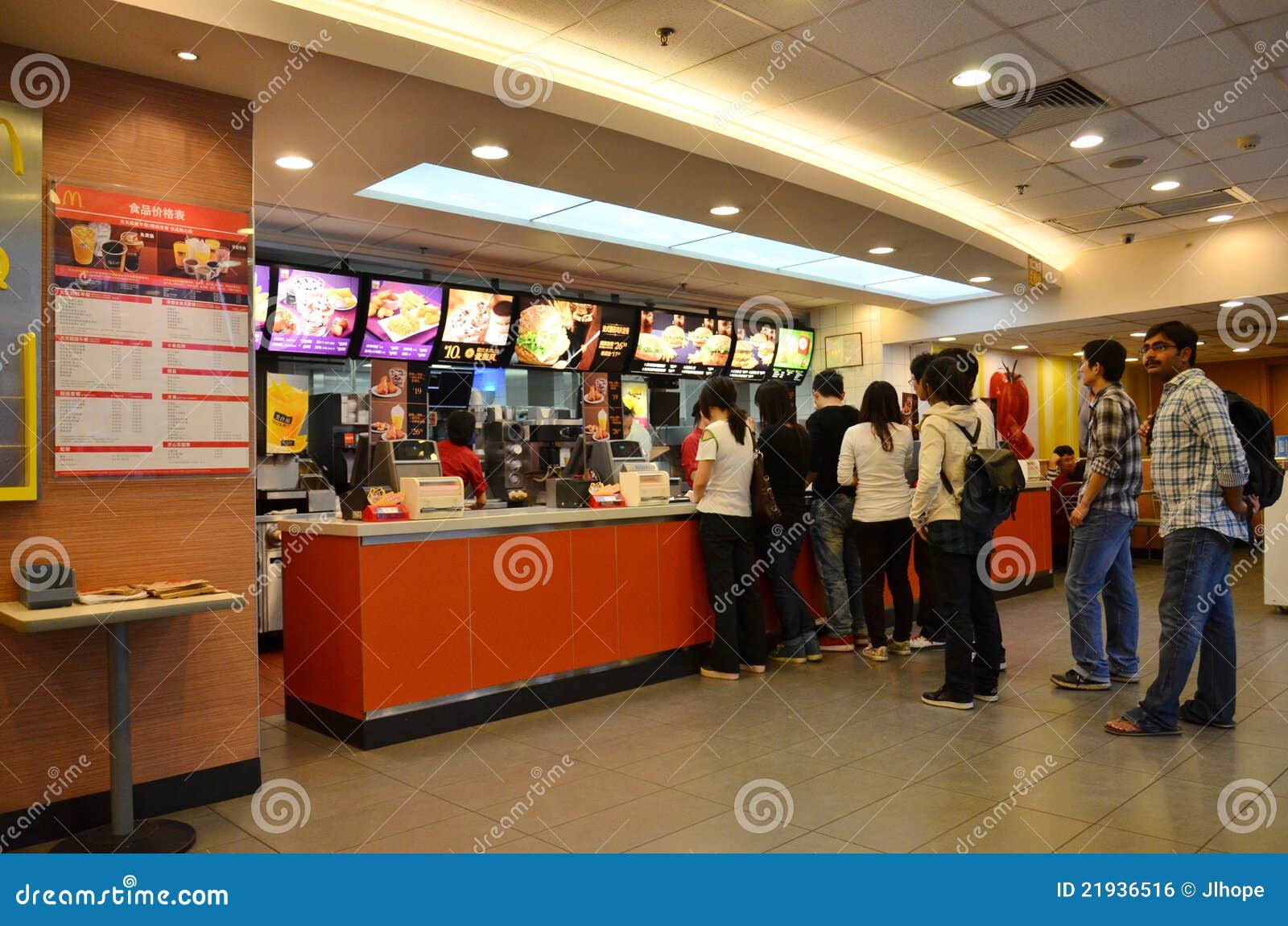 Fast food editorial photo. Image of service, line, customers - 21936516