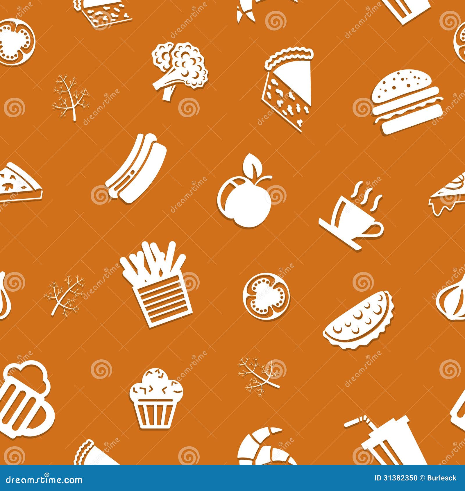 Fast food background stock vector. Illustration of white - 31382350