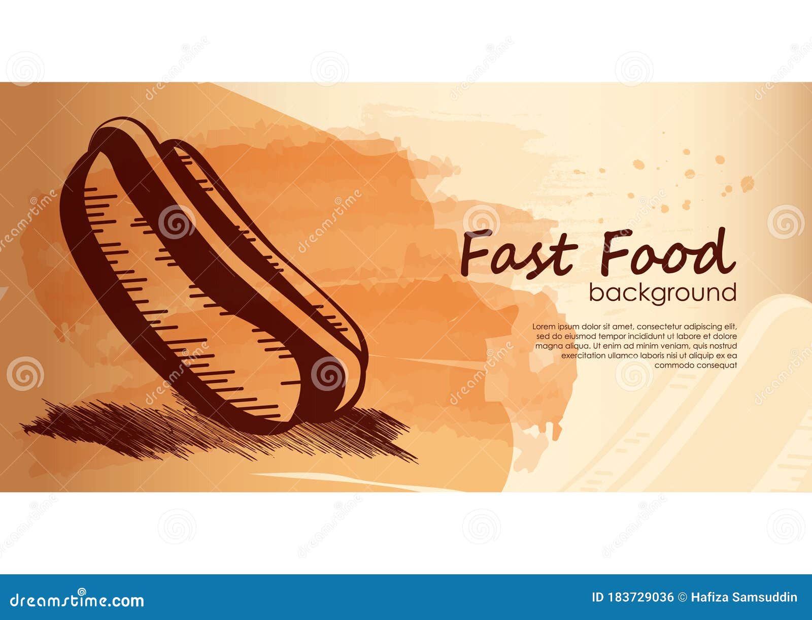 Fast Food Background. Vector Illustration Decorative Background Design ...