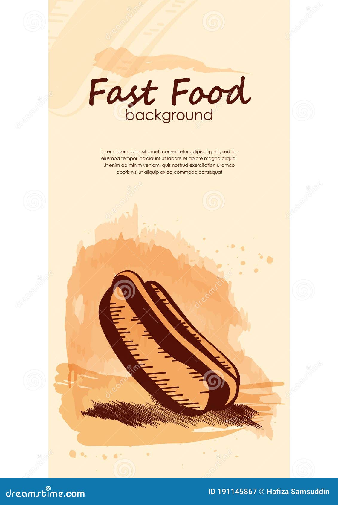 Fast Food Background. Vector Illustration Decorative Design Stock ...