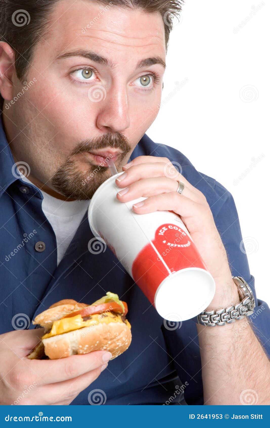 Fast Food Boy stock image. Image of hamburger, isolated - 2641953
