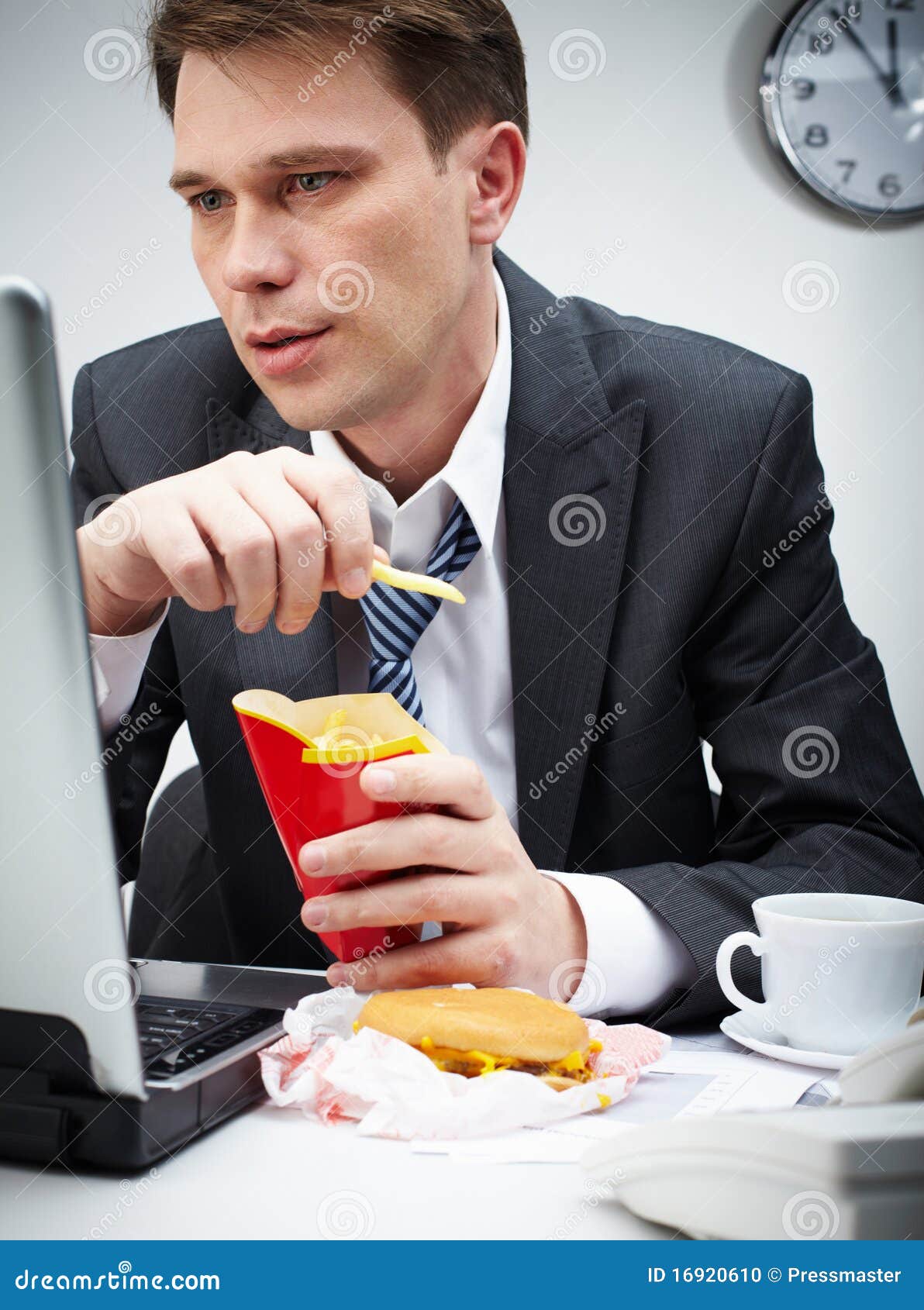 Fast food break stock photo. Image of food, employer - 16920610