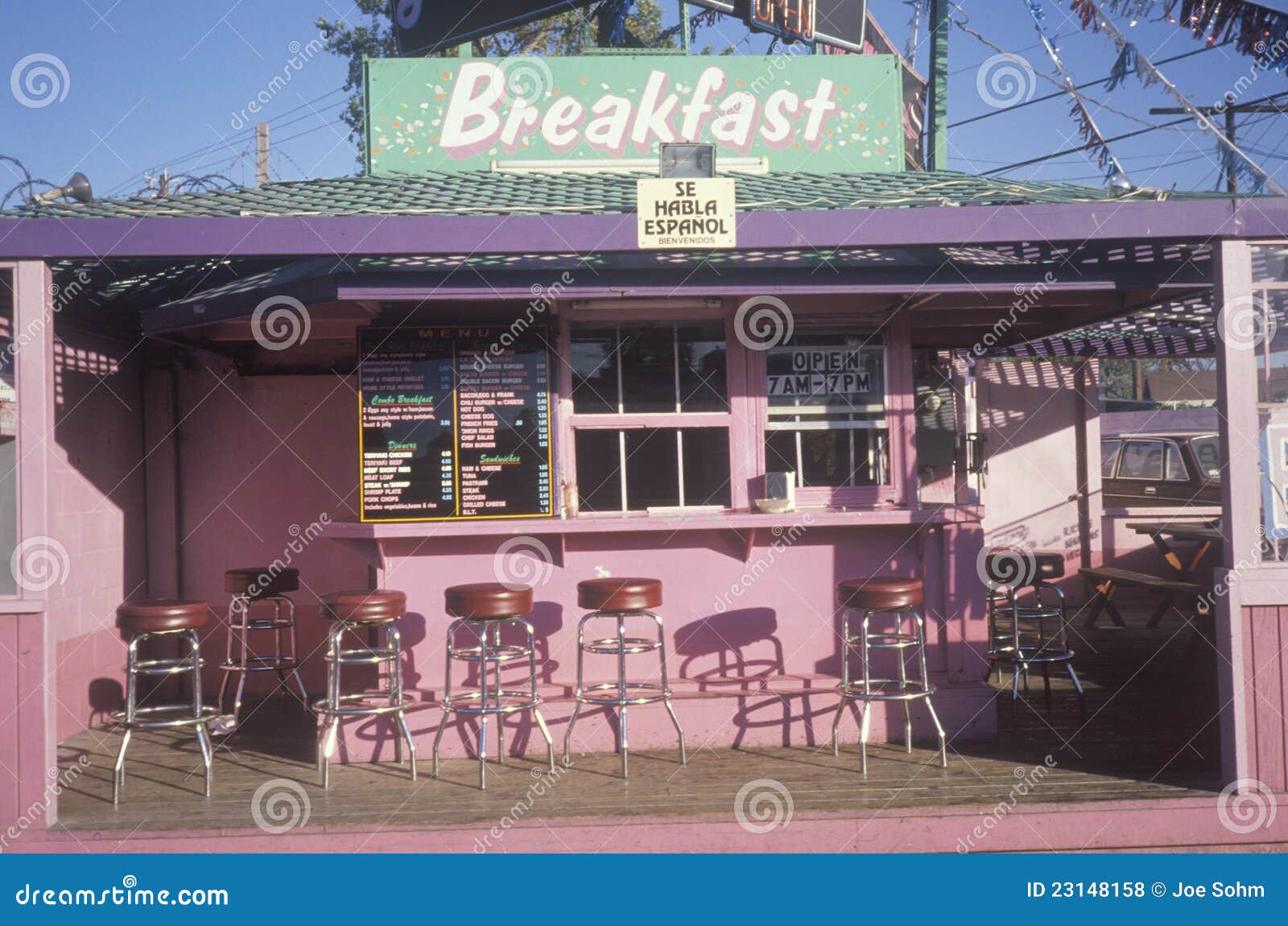 Fast Food Breakfast Stand stock photo. Image of diner - 23148158