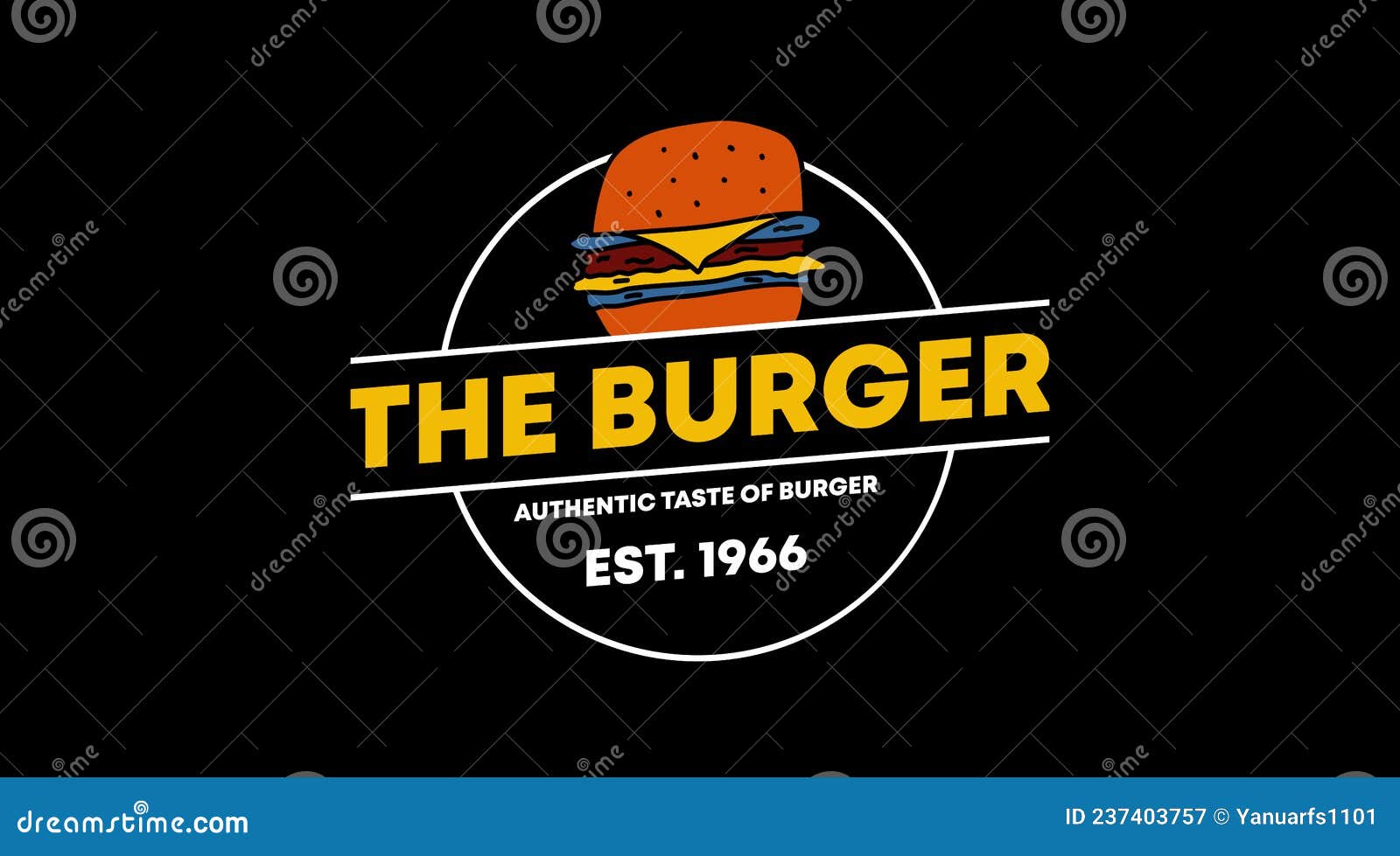Fast Food Burger Logo Template Vector Stock Vector - Illustration of ...