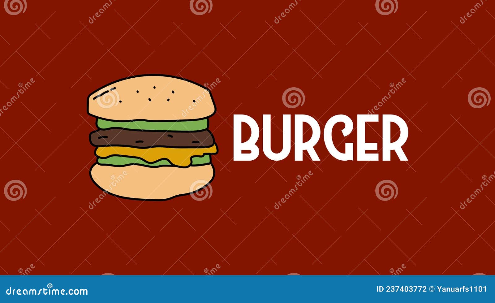 Fast Food Burger Logo Template Vector Stock Vector - Illustration of ...