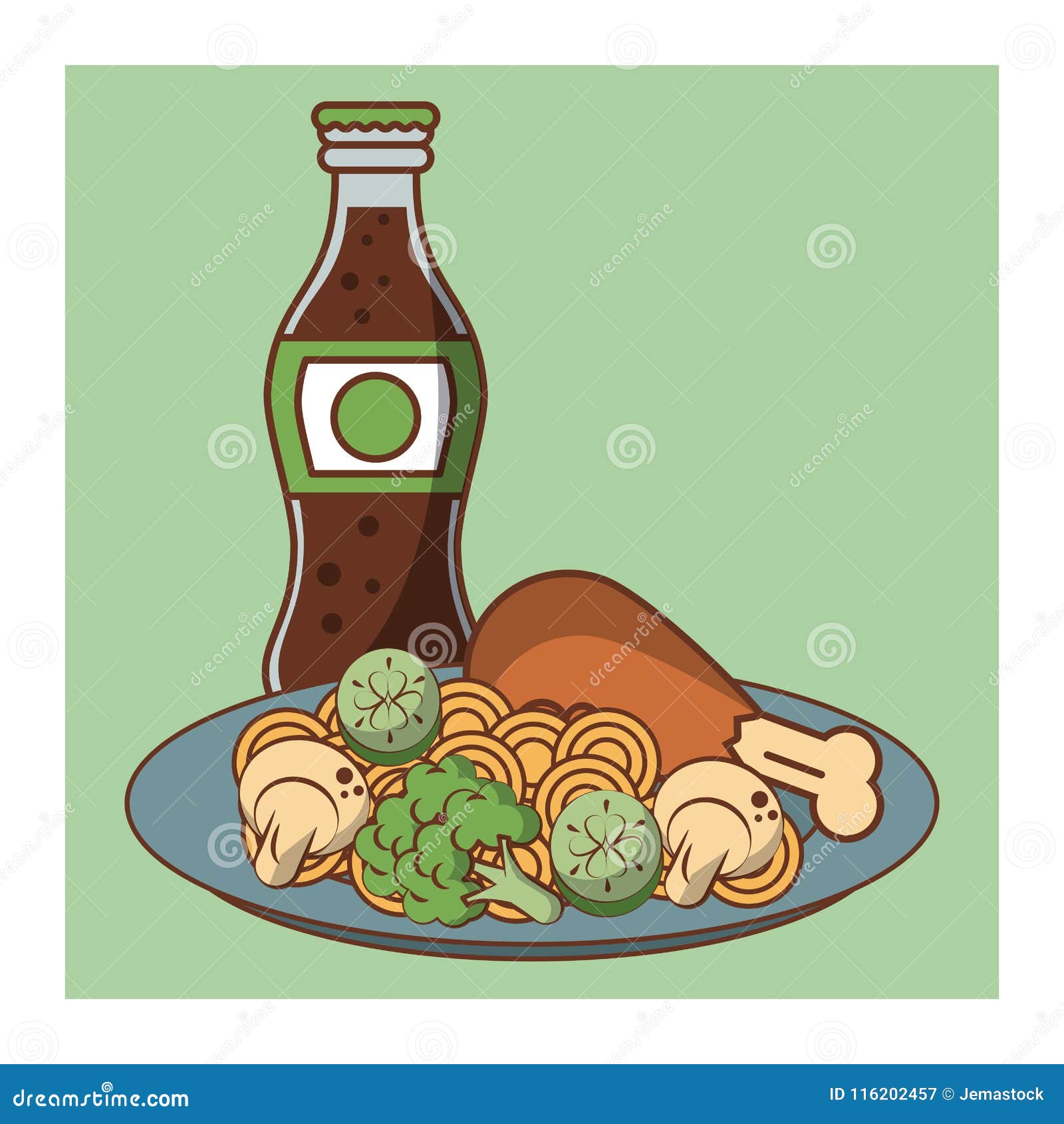 Fast Food Combinado Do Frango Frito Ilustração do Vetor - Ilustração de ...