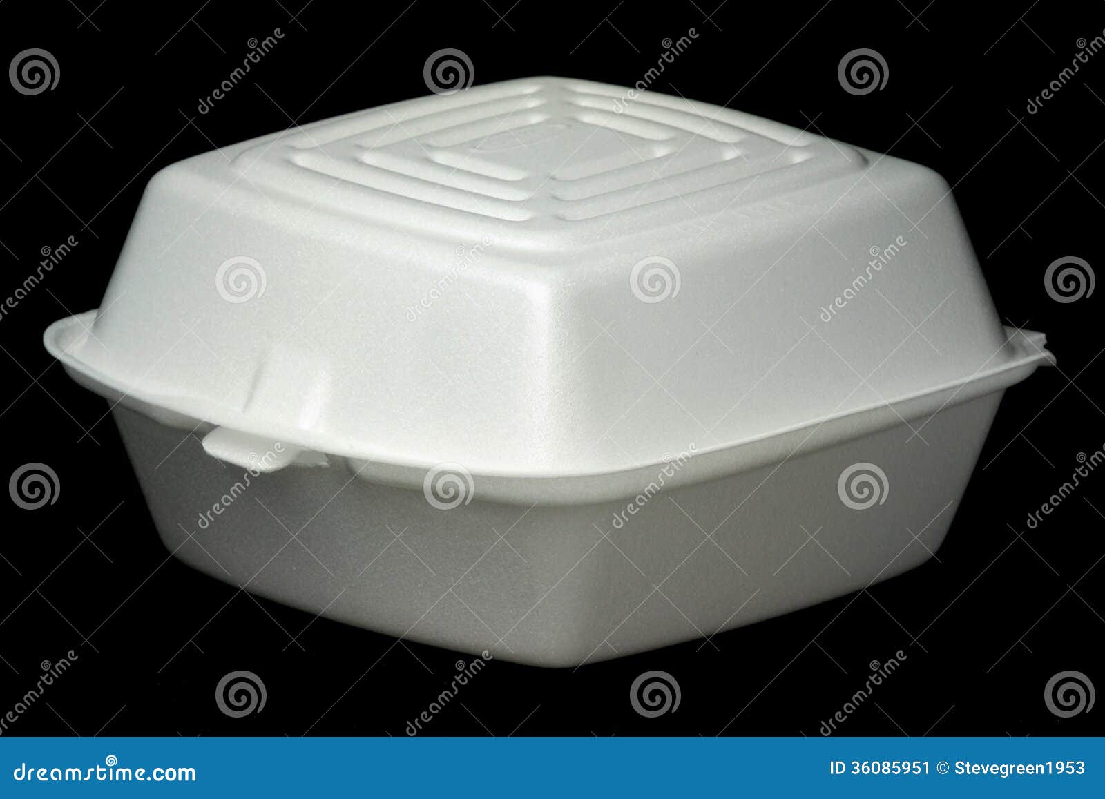 Fast Food Container on Black Stock Image - Image of package ...