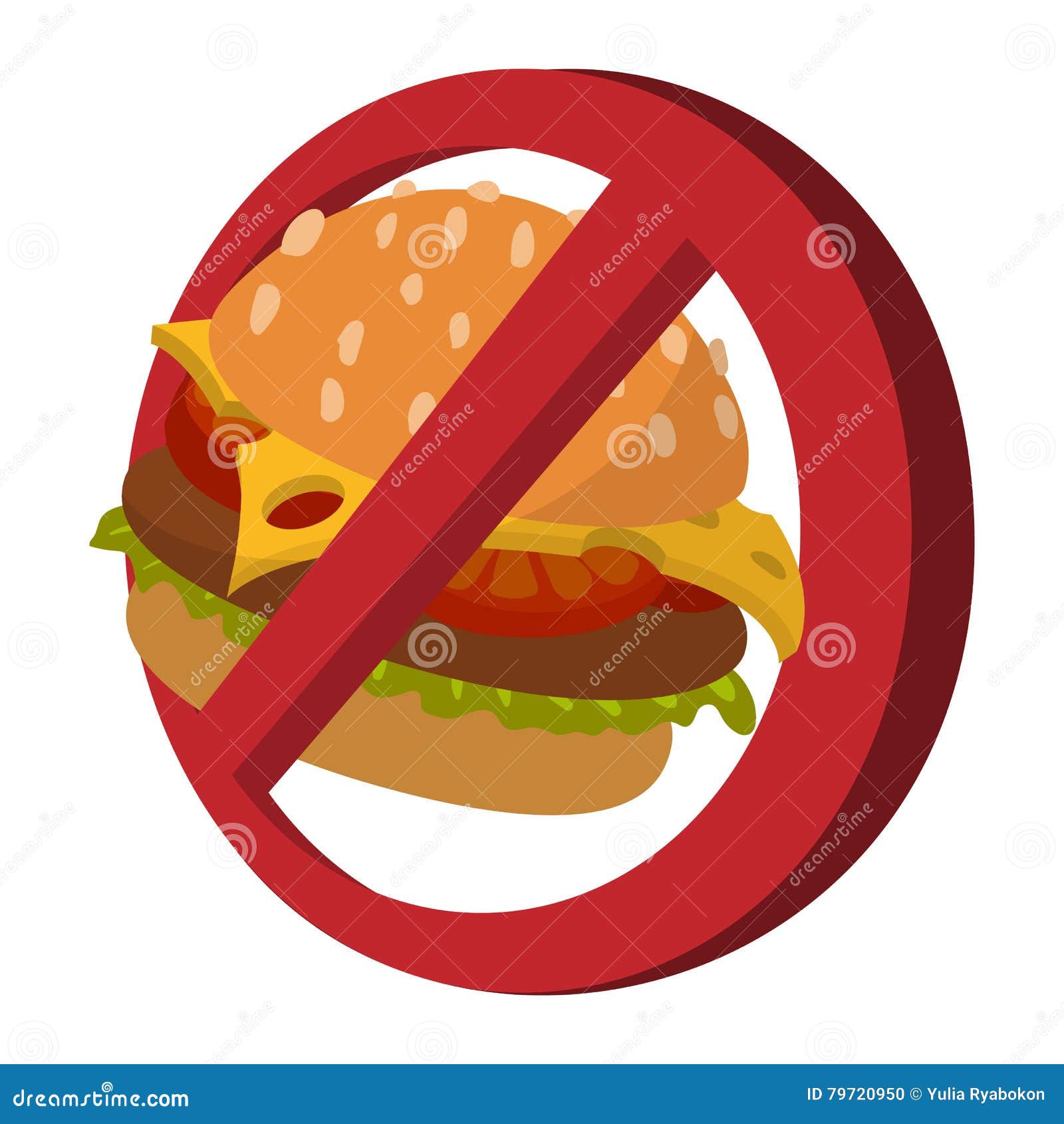 Fast Food Danger Cartoon Icon Stock Vector - Illustration of notice ...