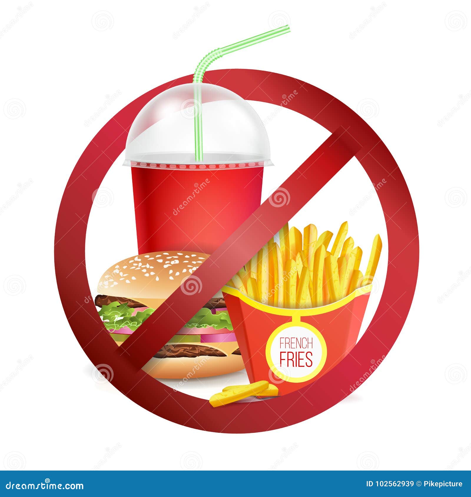 Fast Food Danger Label Vector. No Food or Drinks Allowed Sign. Stock ... Fast Food Danger Label Vector. No Food or Drinks Allowed Sign. Stock ...