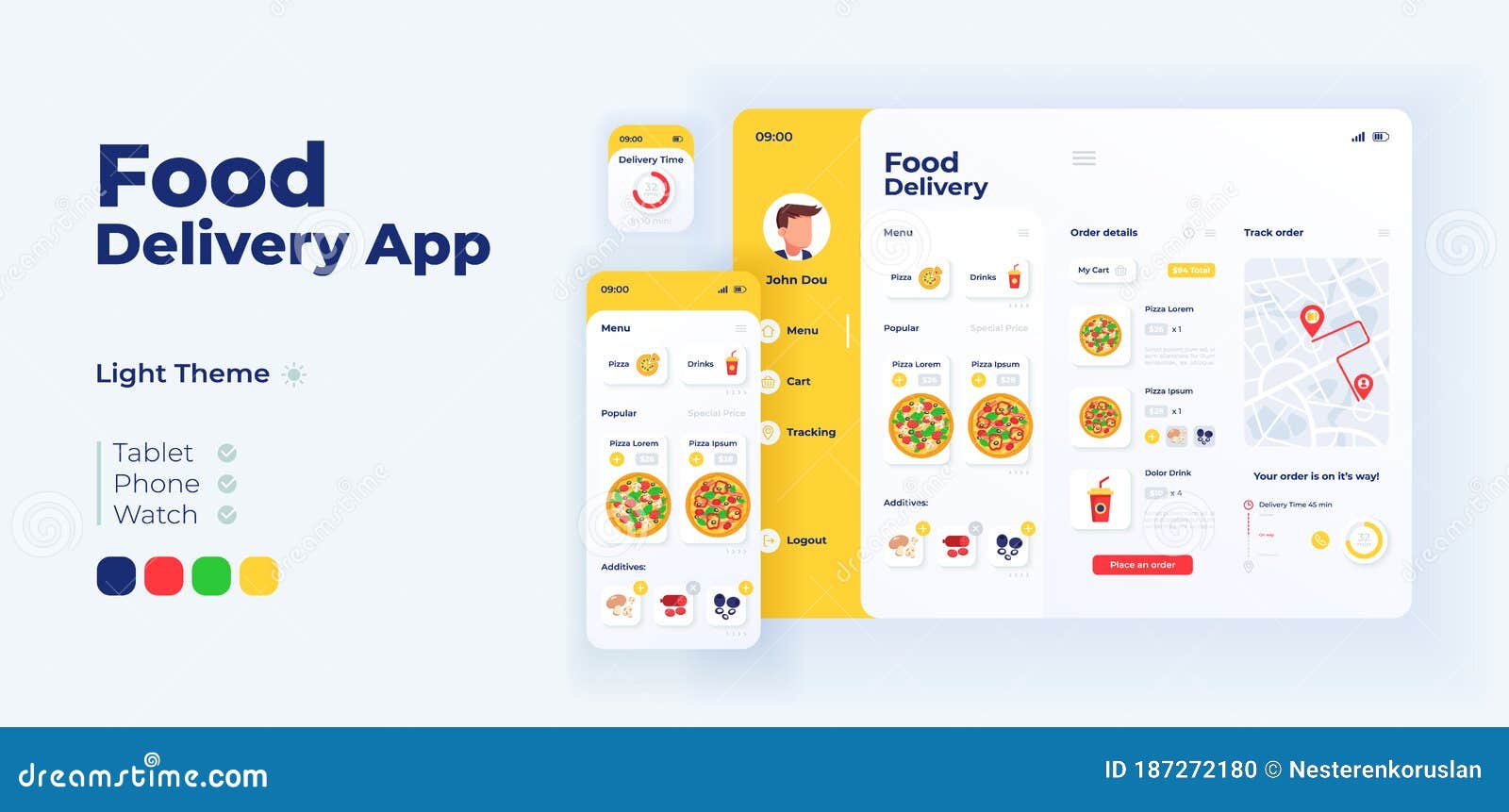 Fast Food Delivery App Screen Vector Adaptive Design Template Stock ... Fast Food Delivery App Screen Vector Adaptive Design Template Stock ...