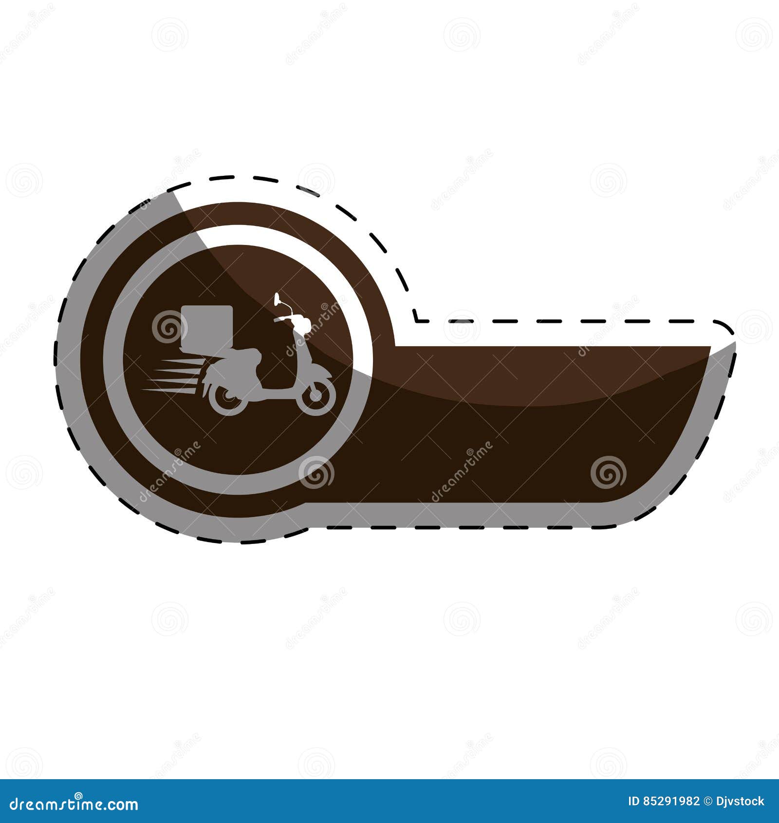Fast Food Delivery Emblem Icon Stock Illustration - Illustration of ...