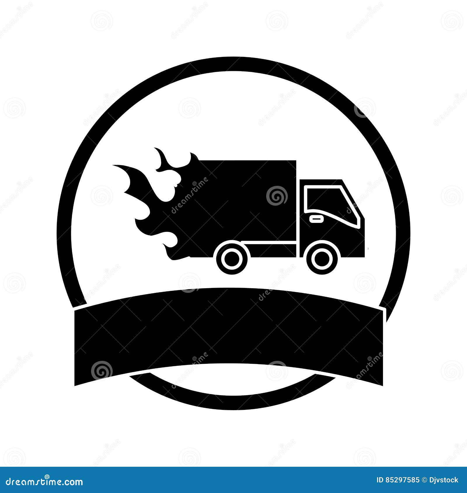 Fast Food Delivery Emblem Icon Stock Illustration - Illustration of ...