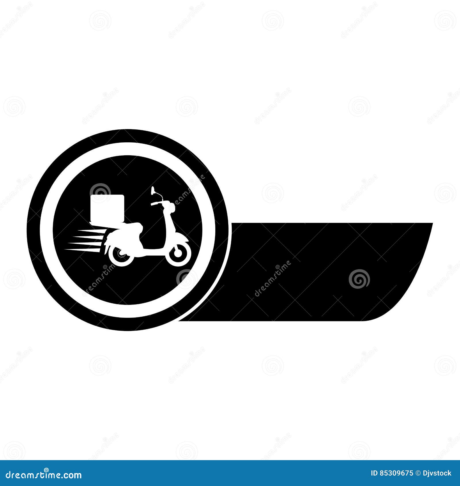 Fast Food Delivery Emblem Icon Stock Illustration - Illustration of ...