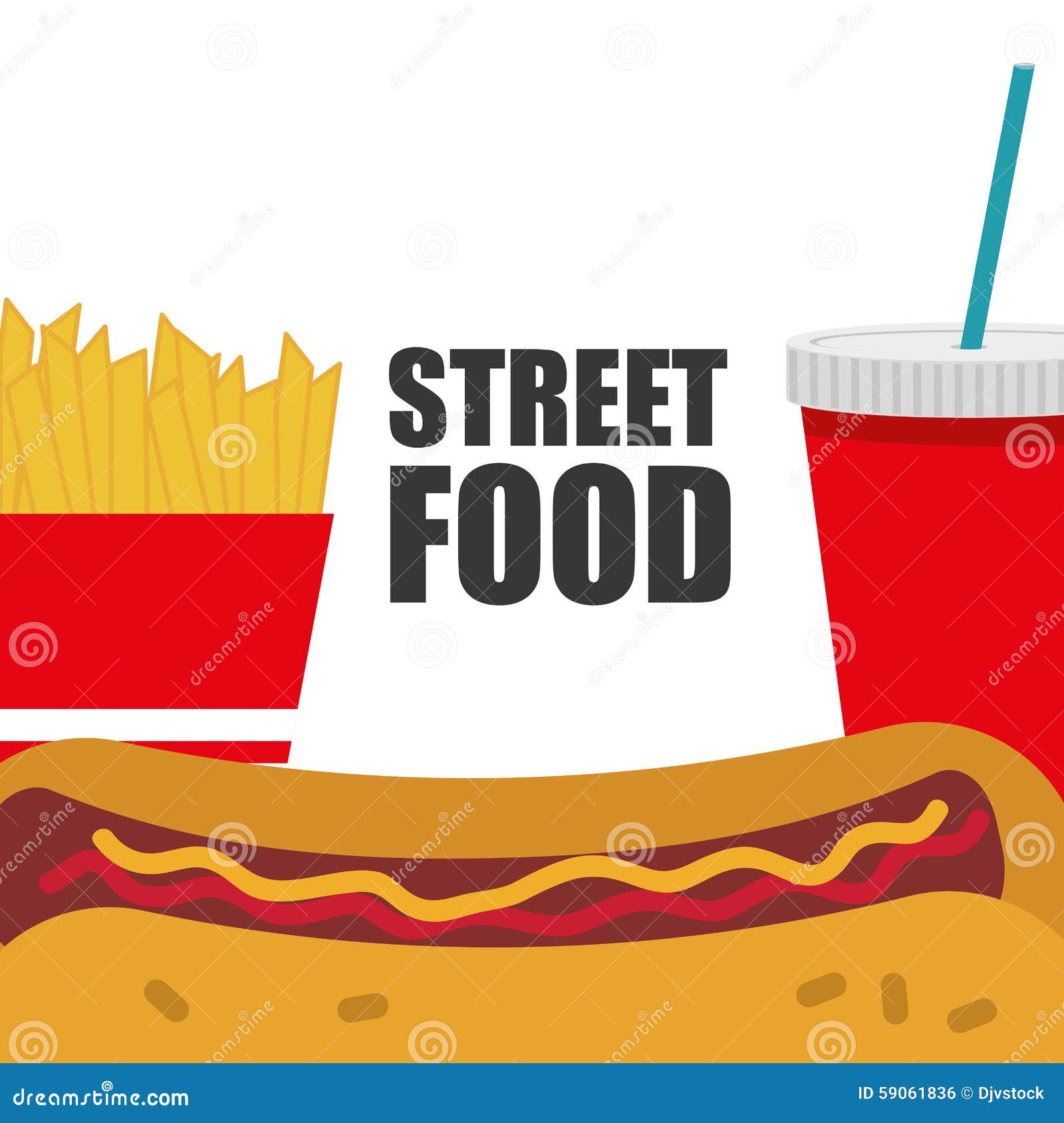 Fast Food design stock vector. Illustration of plate - 59061836