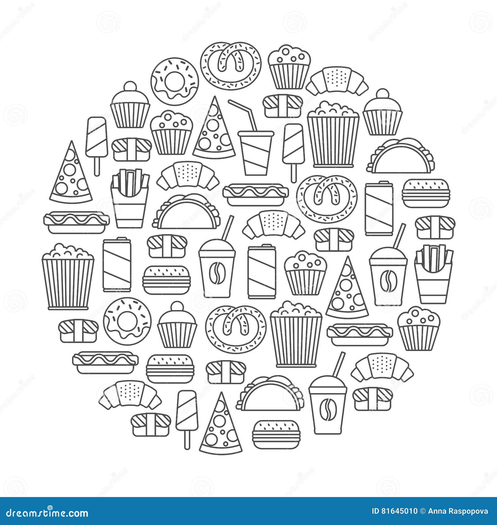 Fast food design element stock vector. Illustration of fast - 81645010
