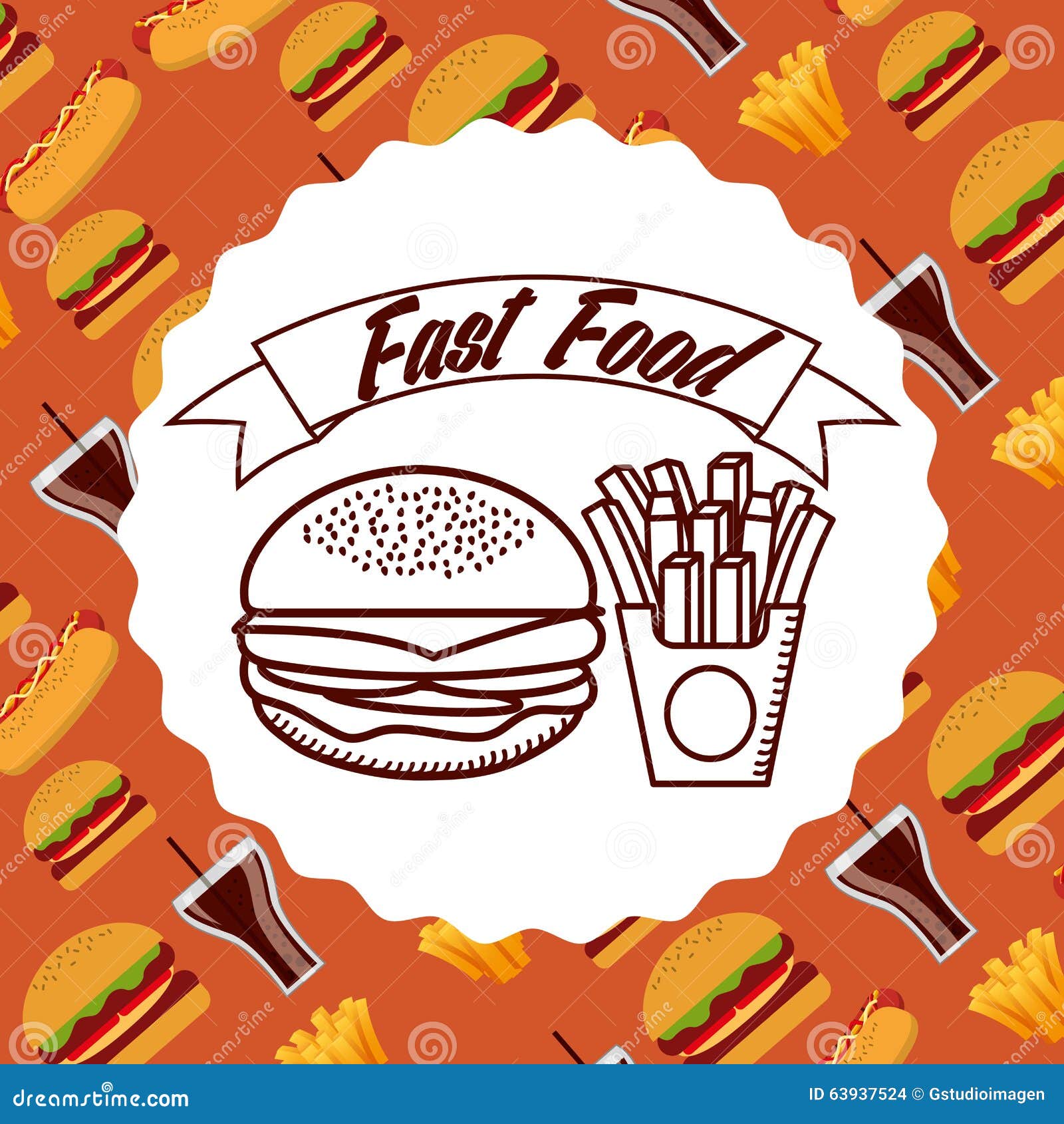 Fast food design stock vector. Illustration of food, fast - 63937524