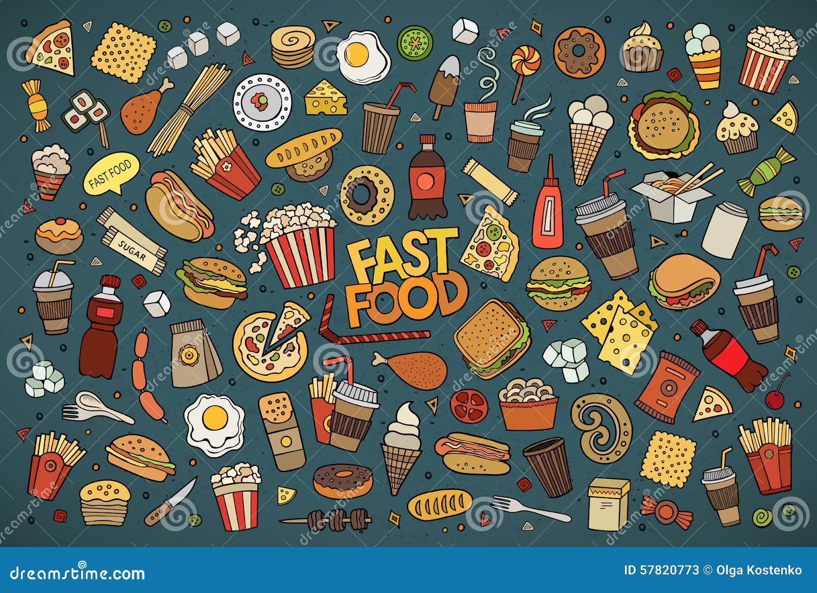 Fast Food Doodles Hand Drawn Vector Symbols Stock Vector - Illustration ... Fast Food Doodles Hand Drawn Vector Symbols Stock Vector - Illustration ...