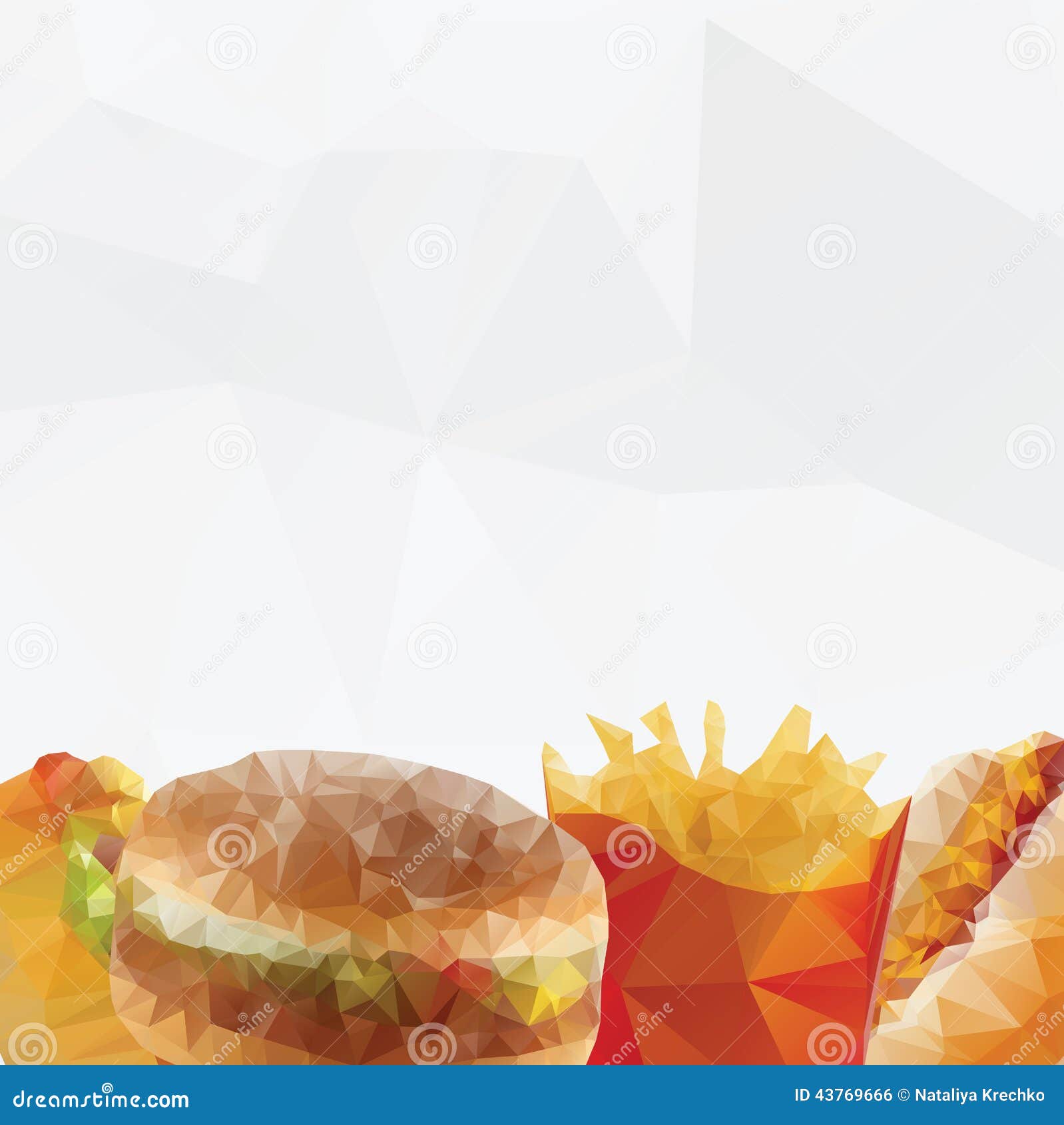 Fast Food Geometric Polygon - Vector Stock Vector - Illustration of ...