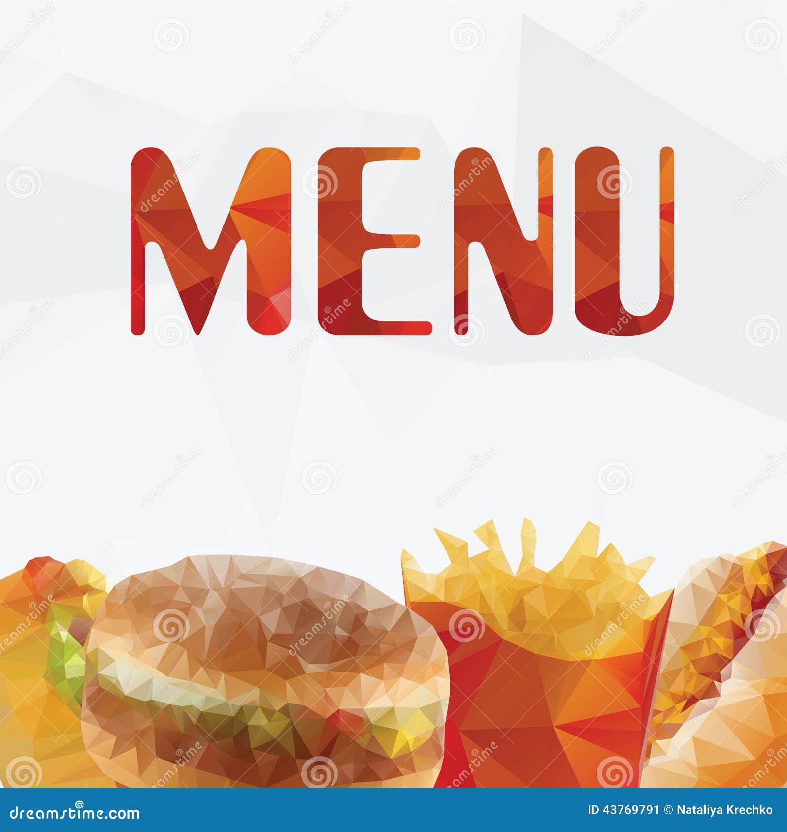 Fast Food Geometric Polygon - Vector Stock Vector - Illustration of ...
