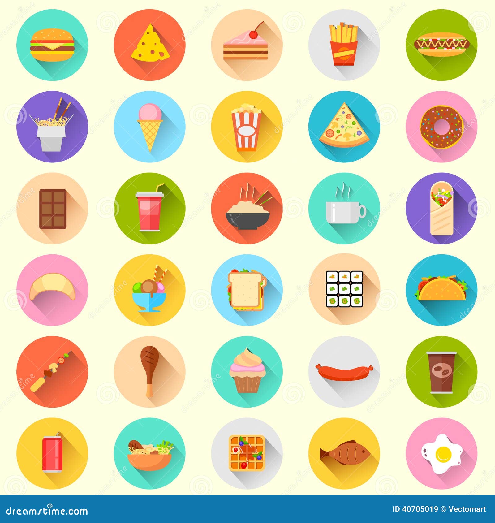 Fast Food Icon stock vector. Illustration of dessert - 40705019