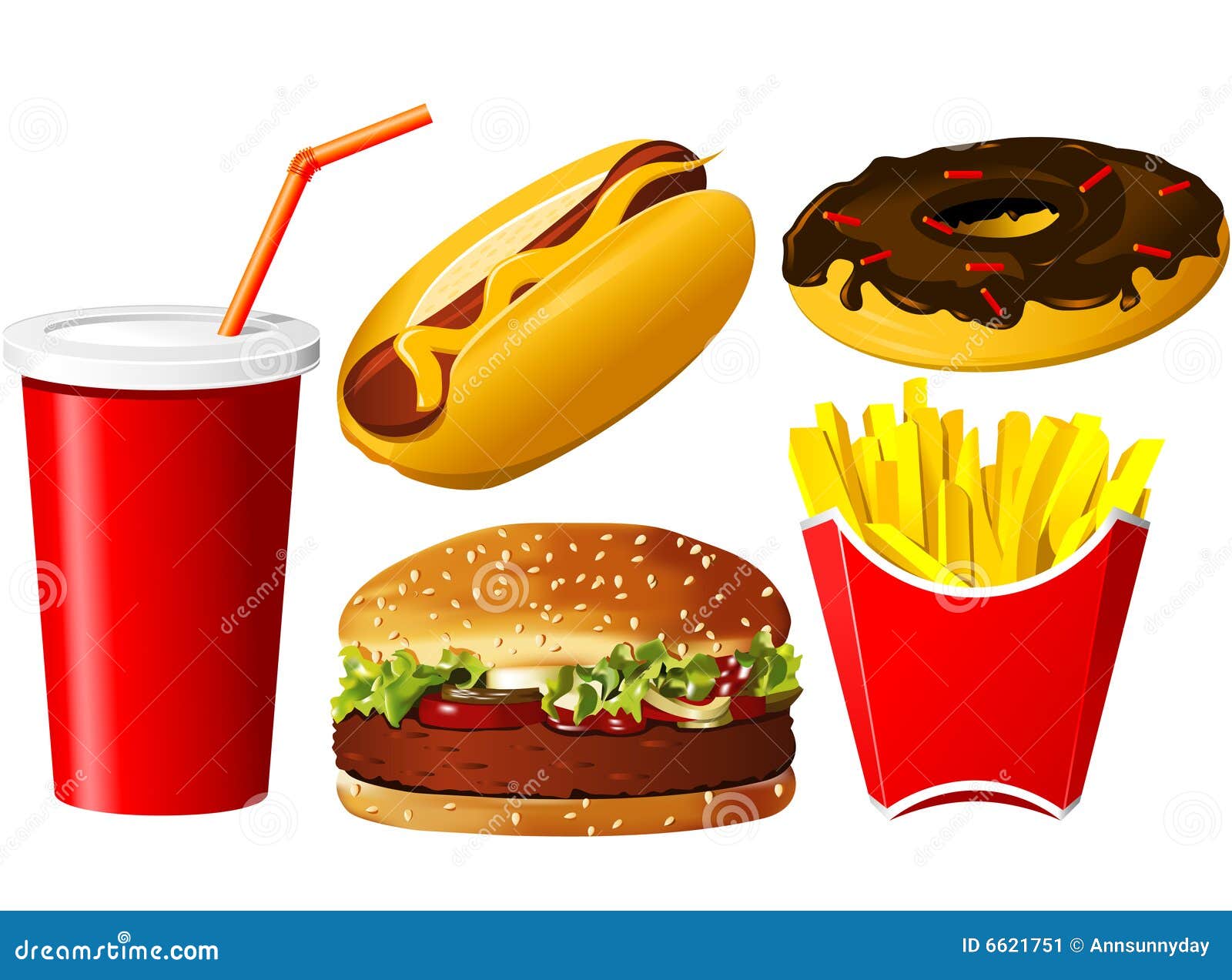 Fast food icon set stock vector. Illustration of beverage - 6621751