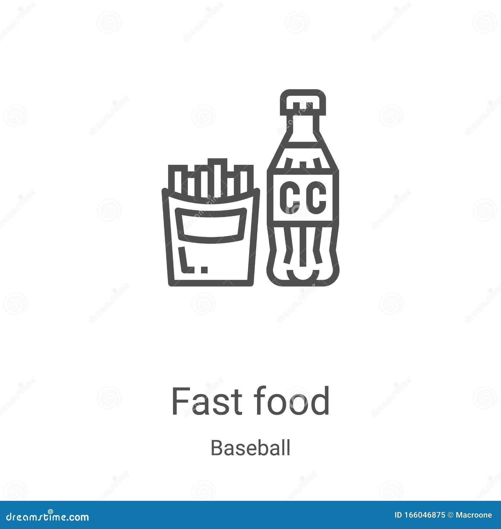 Fast Food Icon Vector from Baseball Collection. Thin Line Fast Food ...