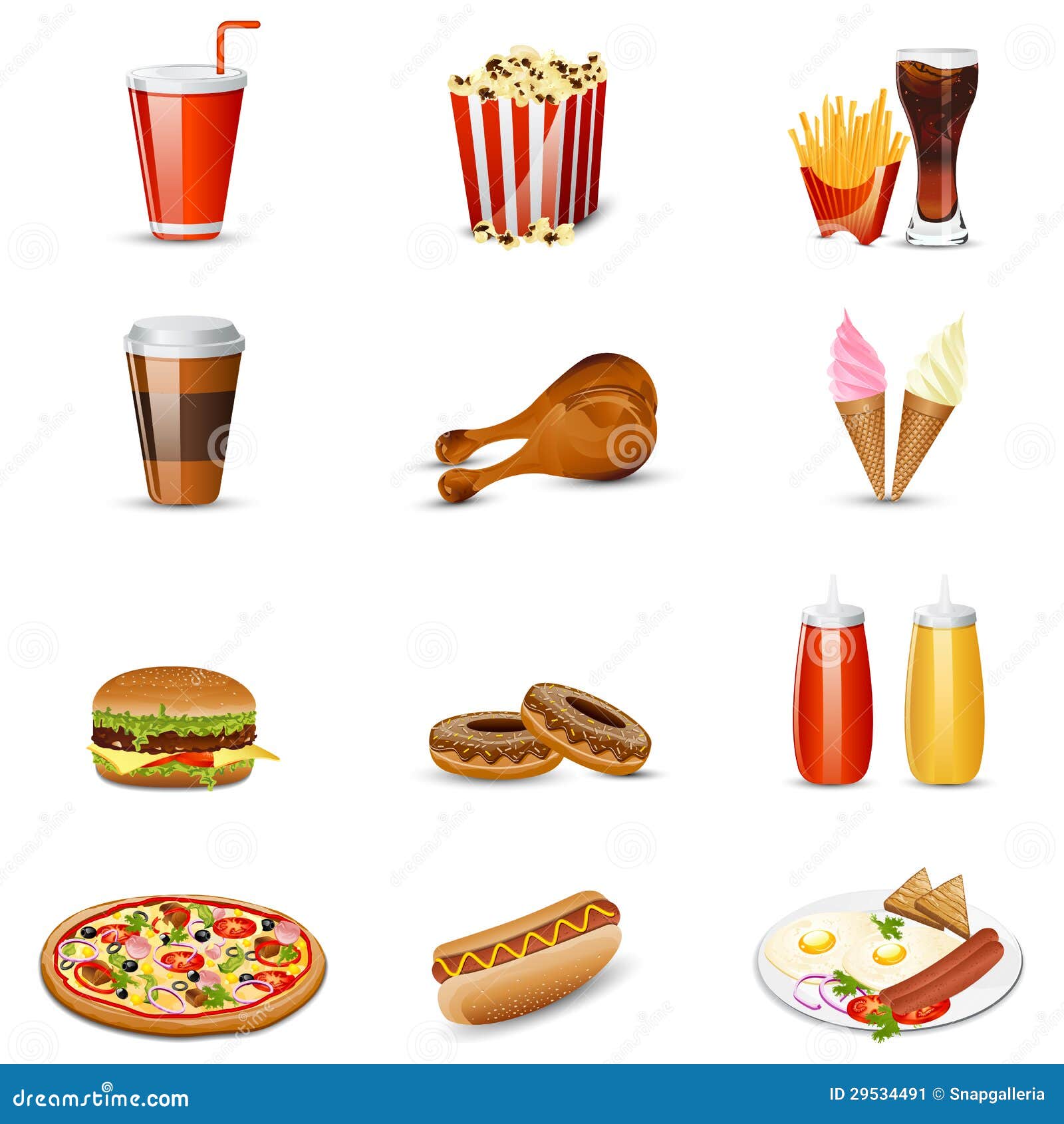 Fast Food item stock vector. Illustration of burger, fast - 29534491