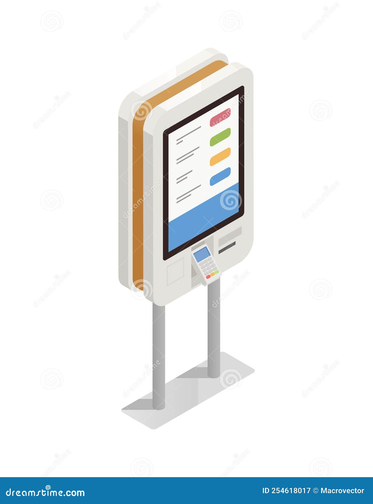 Fast Food Kiosk stock vector. Illustration of court - 254618017