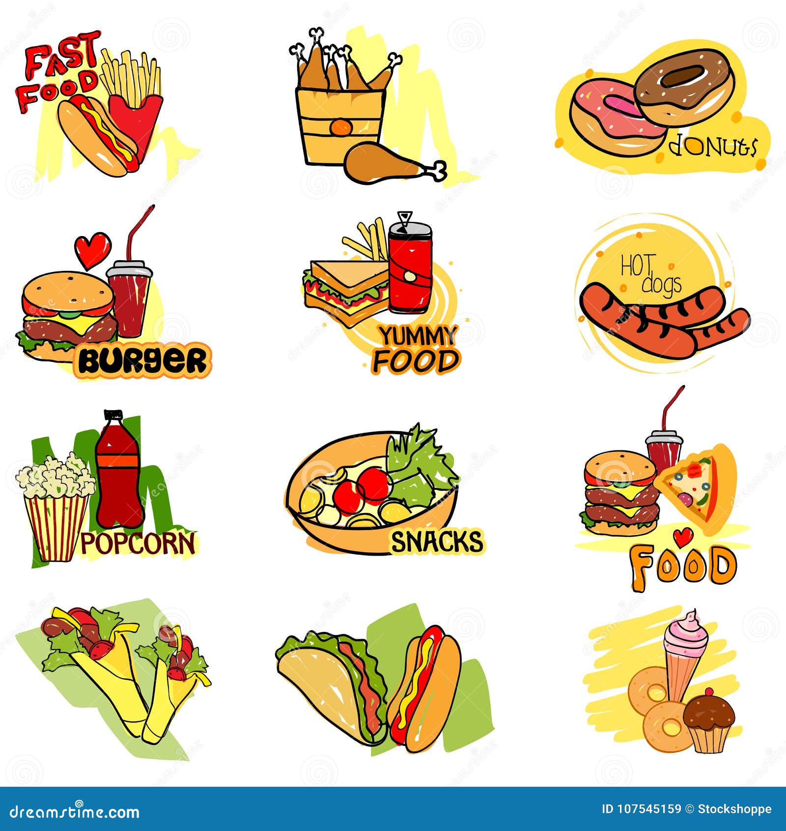 Fast Food Label Tag Sticker for Advertisement Stock Vector ... Fast Food Label Tag Sticker for Advertisement Stock Vector ...