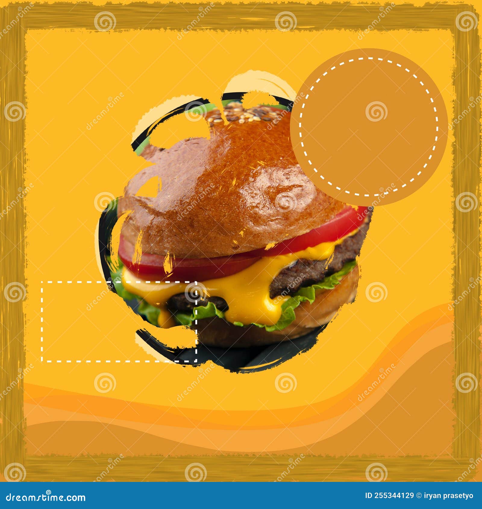 Fast Food Layout Design for Promotion Poster Stock Image - Image of ...