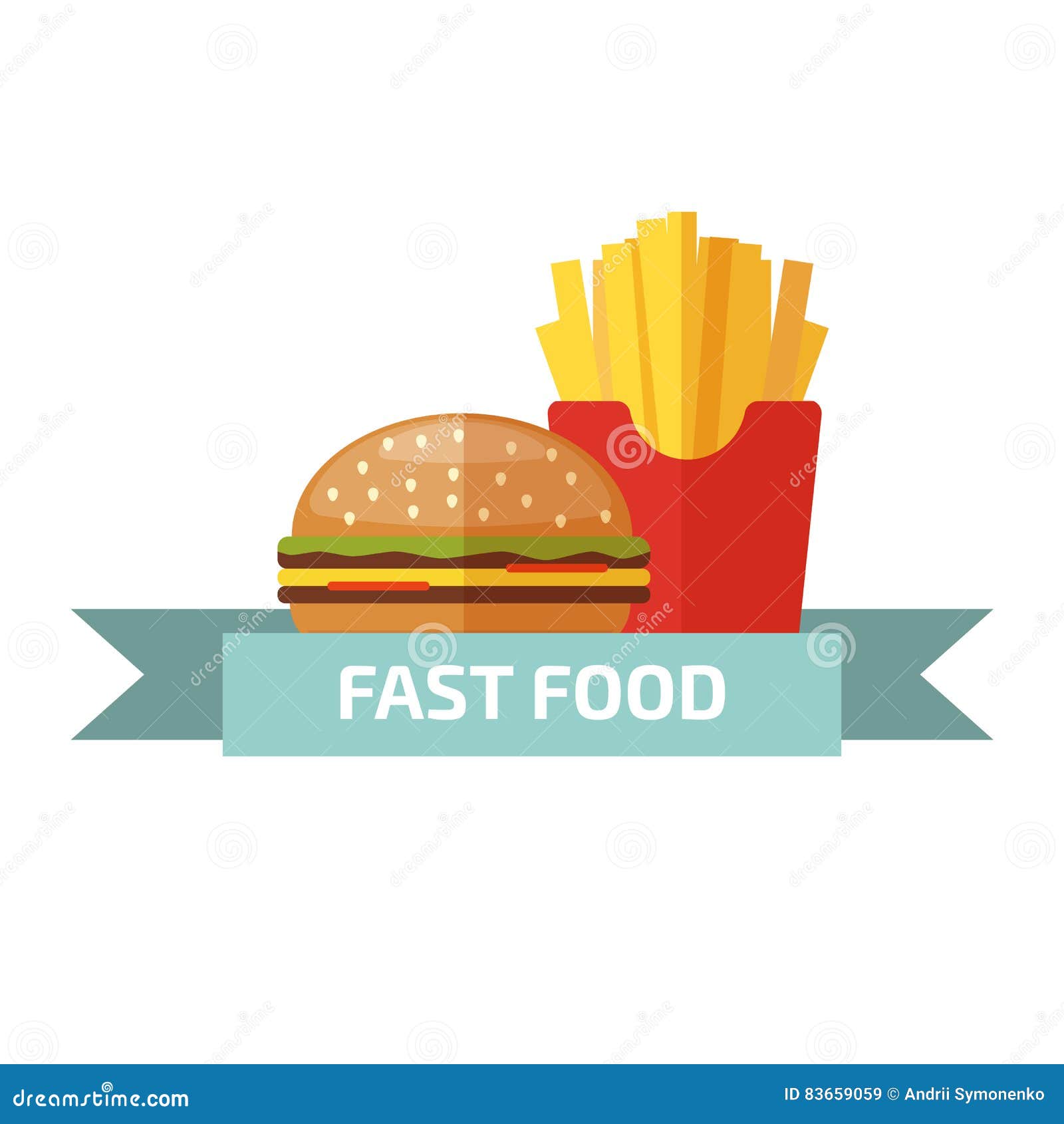 Fast food logo. stock vector. Illustration of icon, snack - 83659059