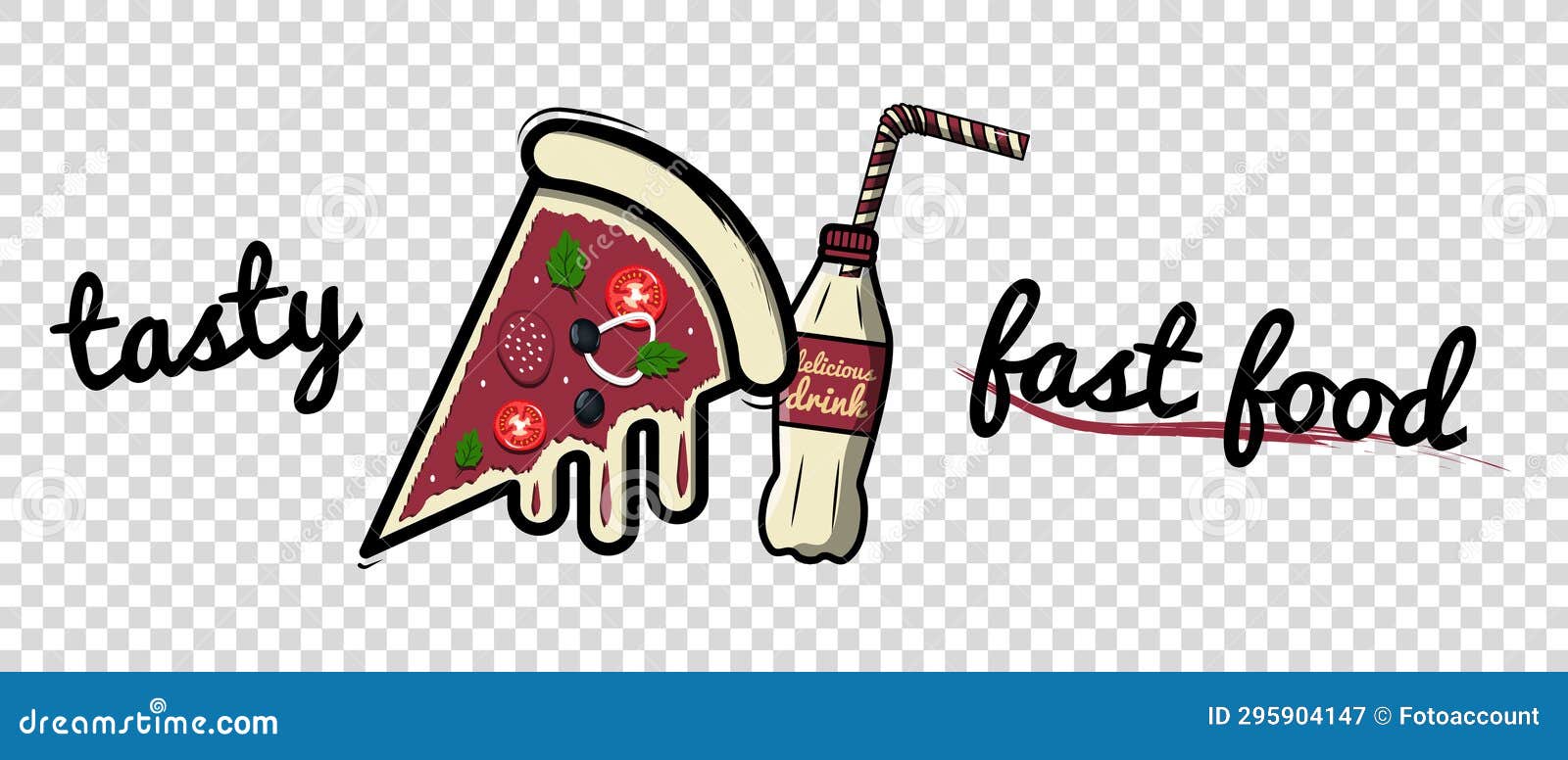 Fast Food Logo - Vector Illustration Isolated on Transparent Background ...