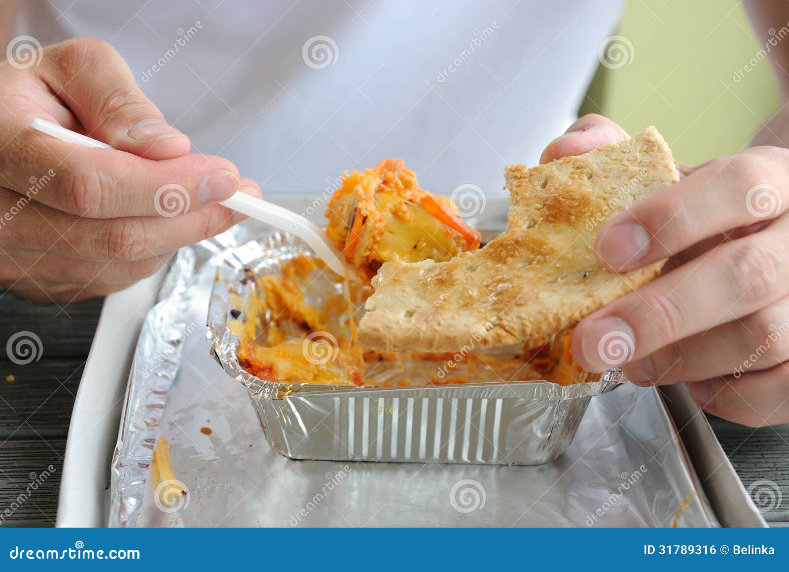 Fast Food Lunch in the Cafe Stock Photo - Image of fork, diner: 31789316
