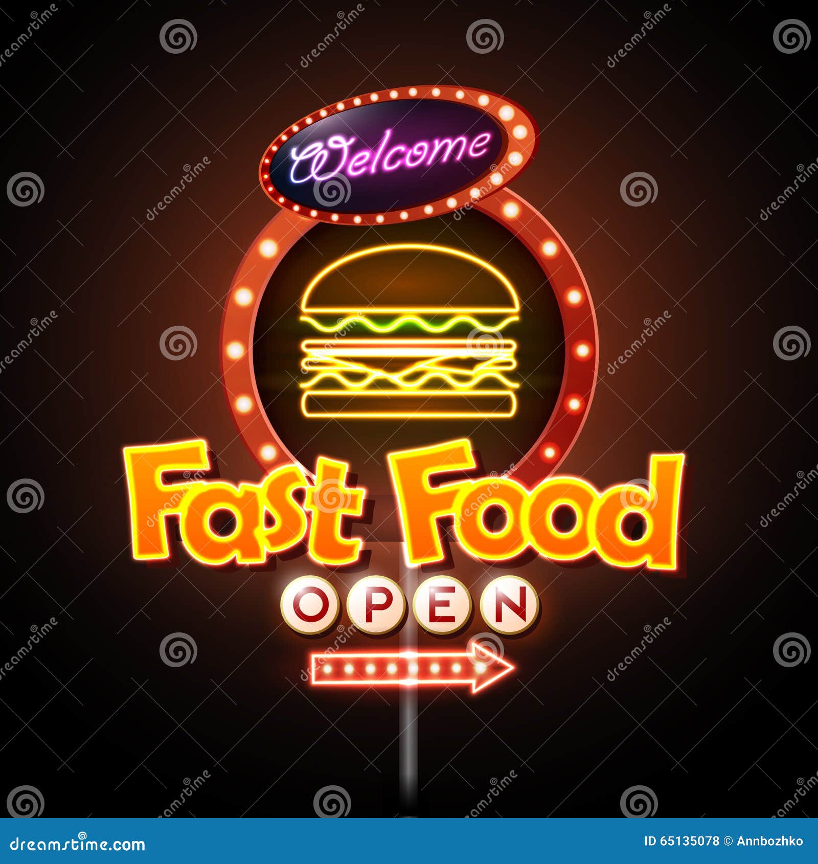 Food Neon Sign Vector Collection. Set Neon Logos, Emblems, Symbols ...
