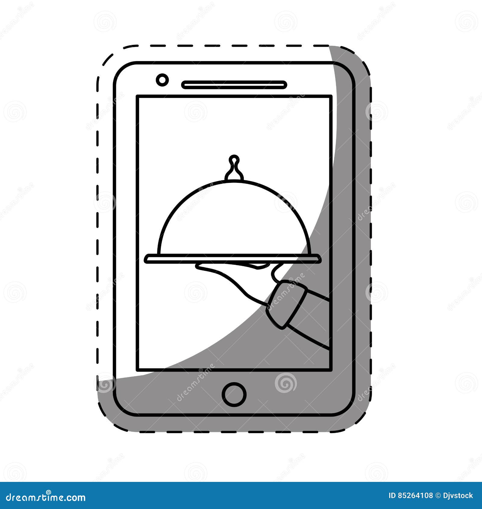 Fast Food Order Website Icon Stock Illustration - Illustration of hands ...