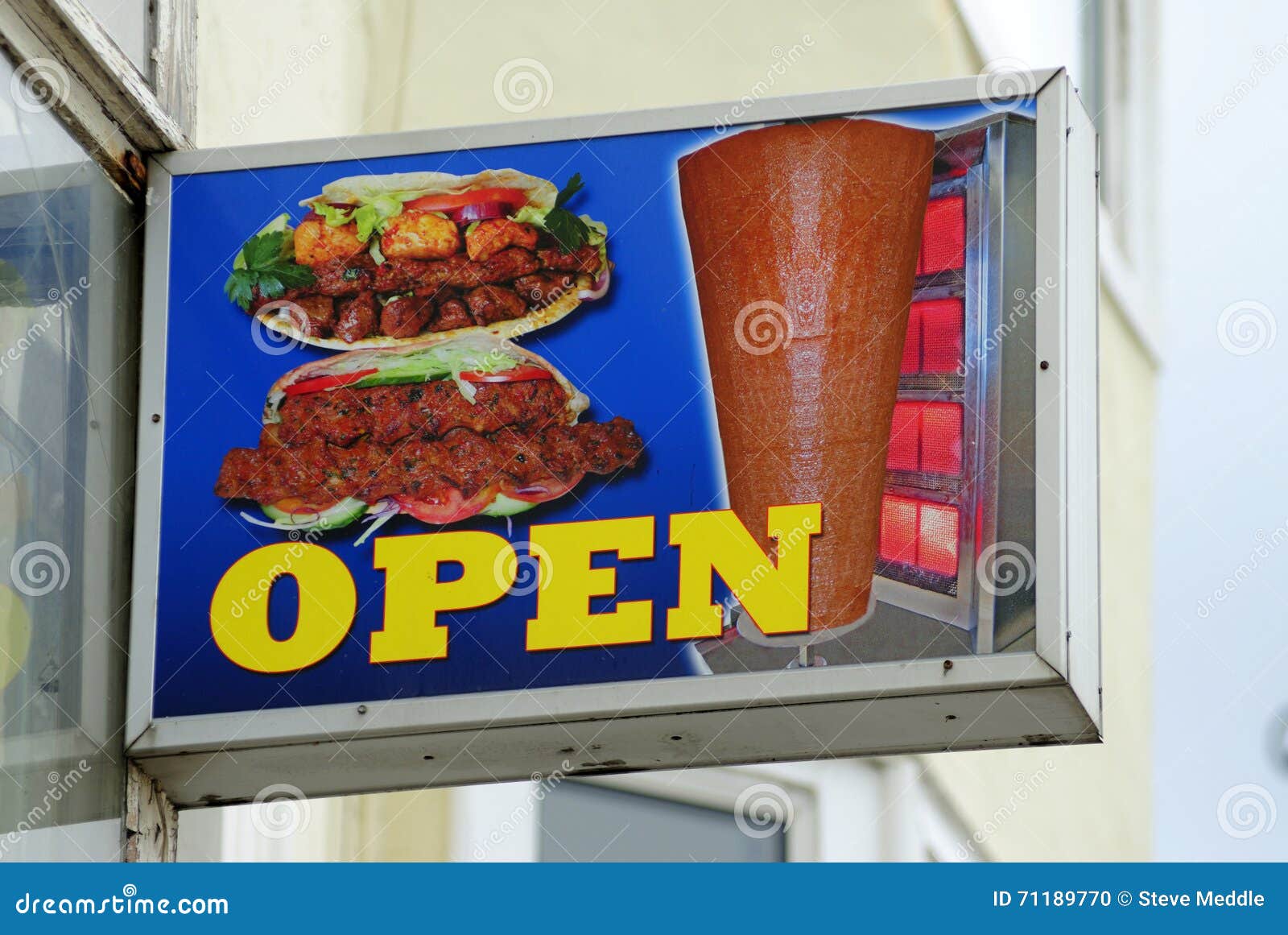Fast Food Outlet Sign stock photo. Image of fastfood - 71189770