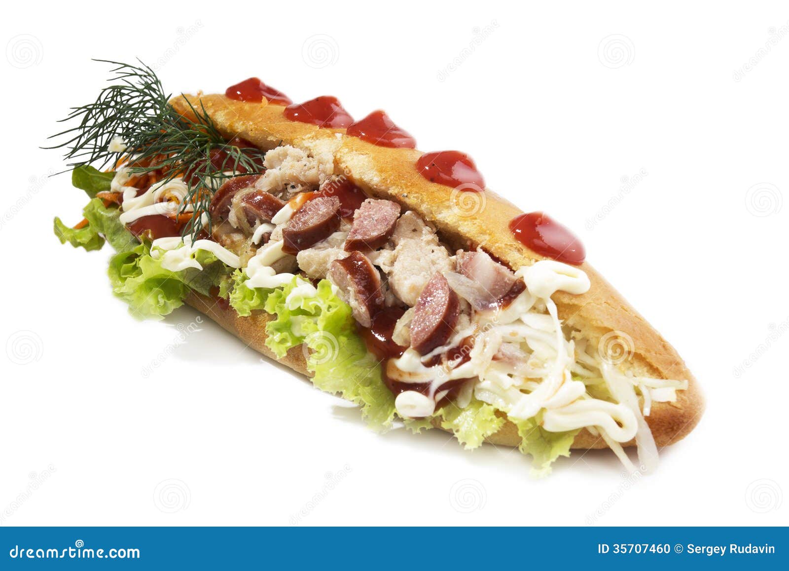 Fast food sandwich stock photo. Image of sandwich, greens - 35707460