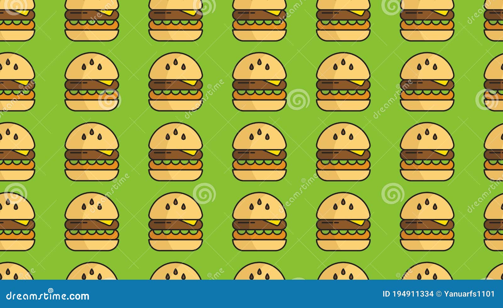 Fast Food Seamless Pattern Background Illustration Vector Stock Vector ...
