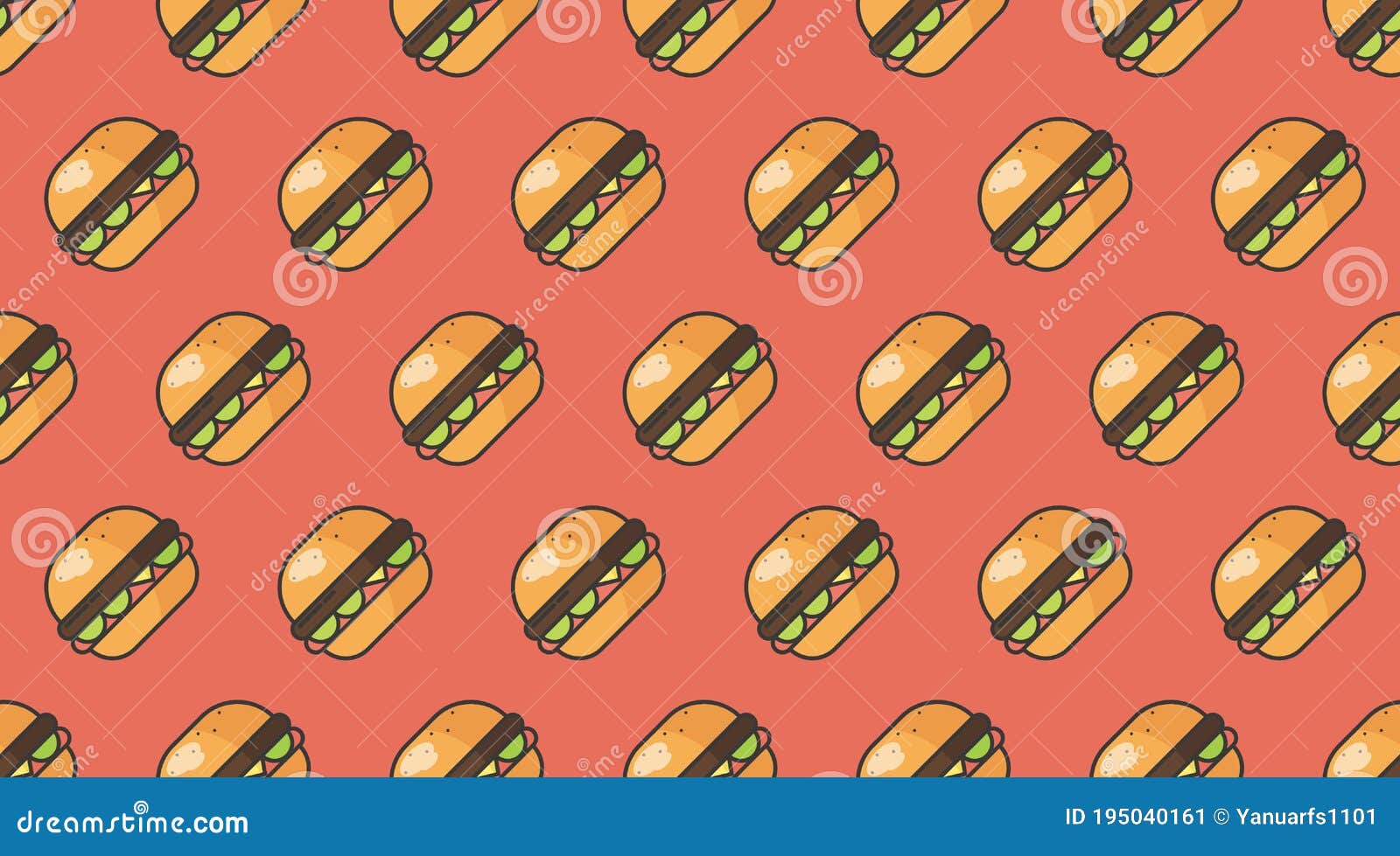 Fast Food Seamless Pattern Background Illustration Vector Stock Vector ...