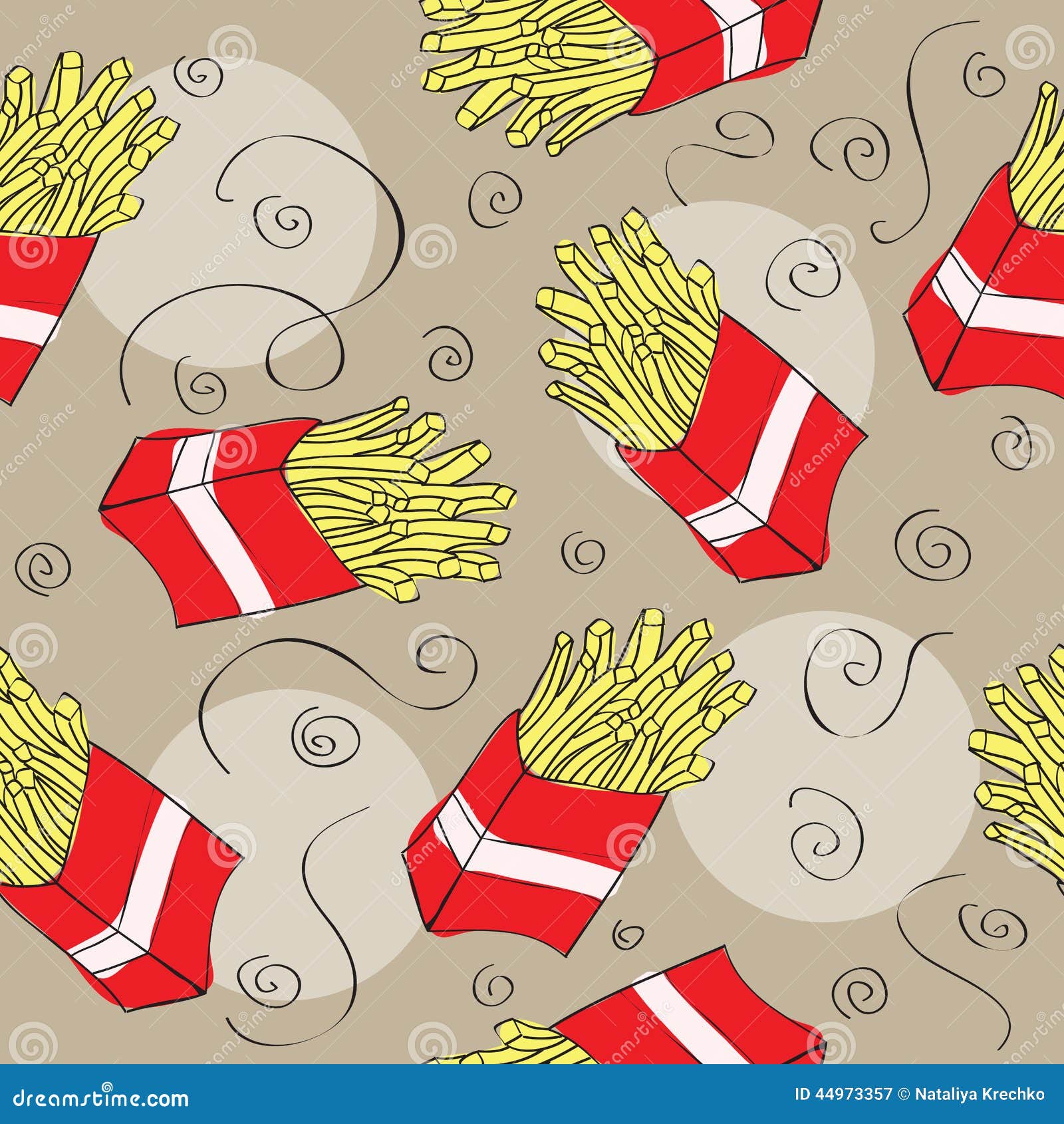 Fast Food Seamless Pattern Background Stock Vector - Illustration of ...