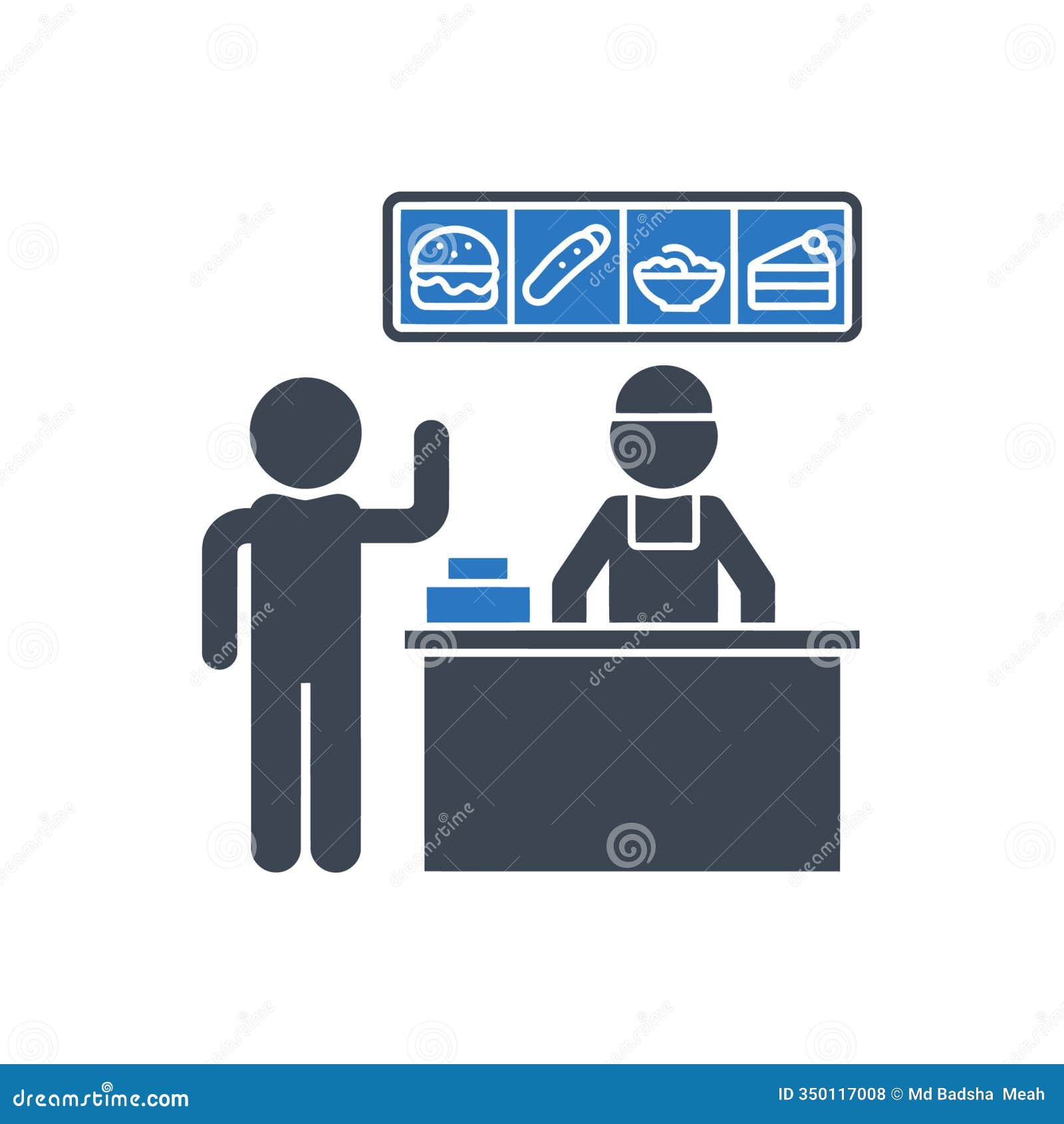 Fast Food Service Icon stock illustration. Illustration of symbol ...