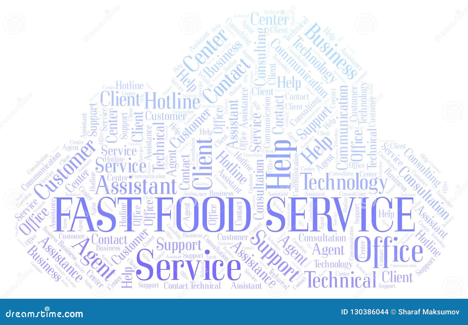 Fast Food Service Word Cloud. Stock Illustration - Illustration of ...