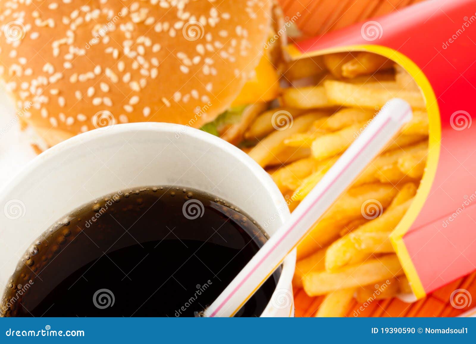 Fast food set stock photo. Image of drink, cuisine, burger - 19390590