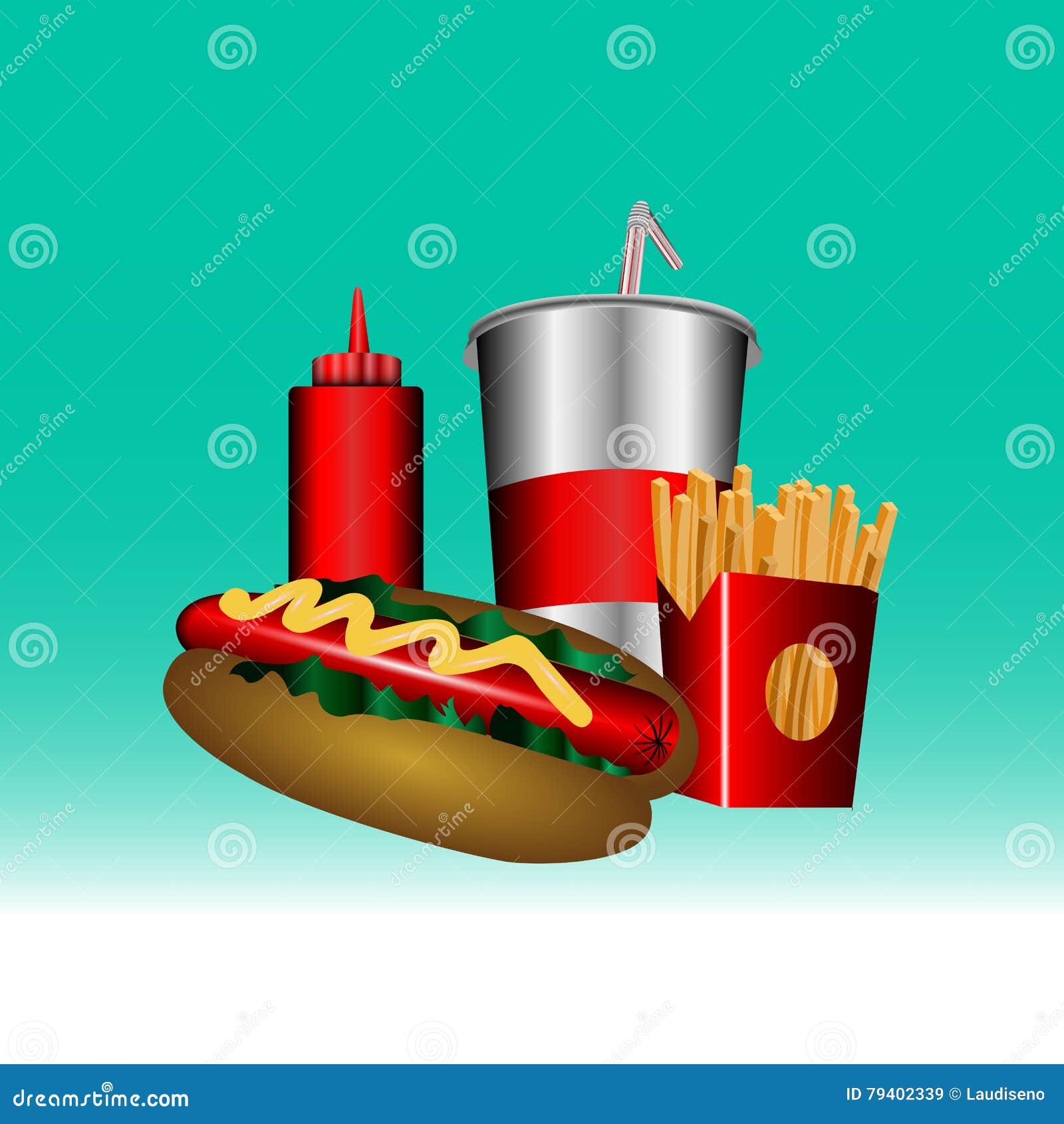 Fast food stock illustration. Illustration of snack, design - 79402339