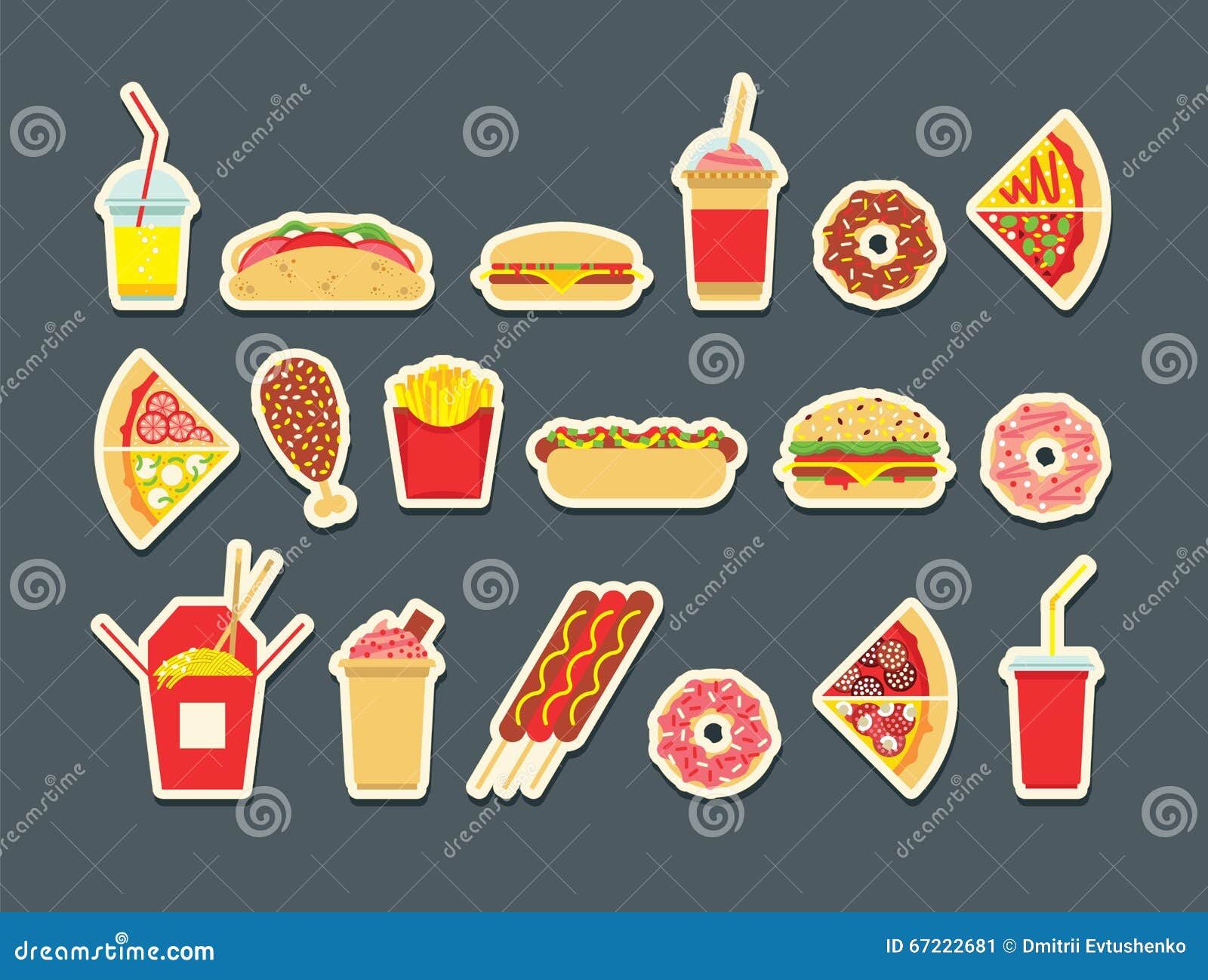 Fast food sim 4 stock illustration. Illustration of ketchup - 67222681