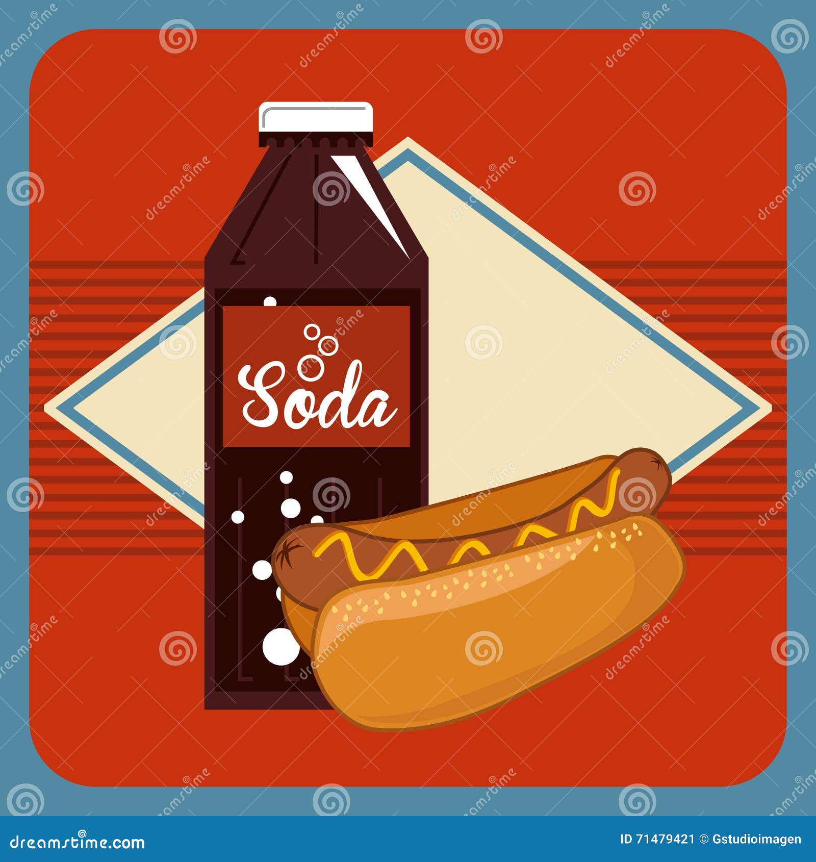 Fast food and soda design stock illustration. Illustration of lunch ...