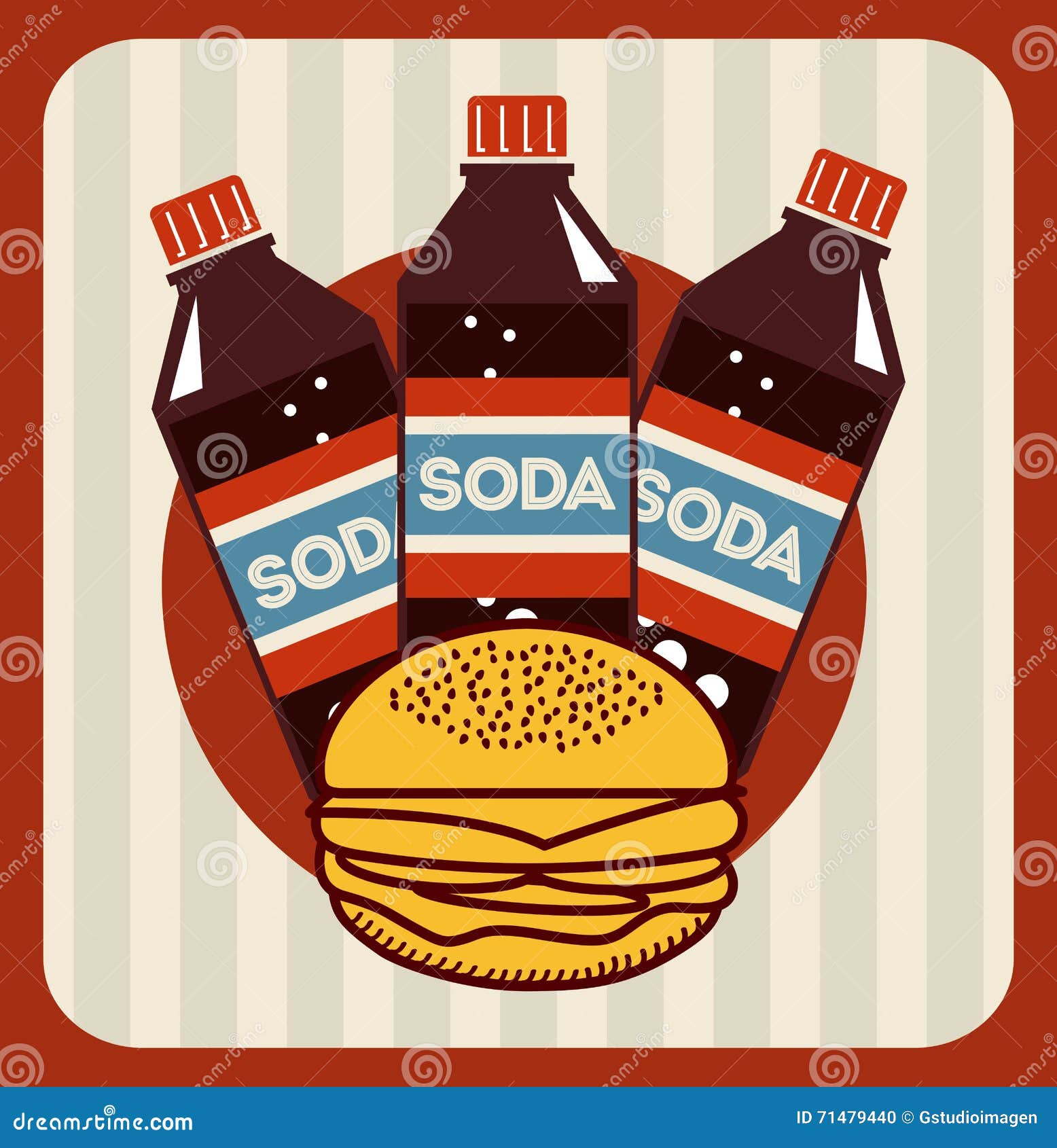Fast food and soda design stock illustration. Illustration of icon ...