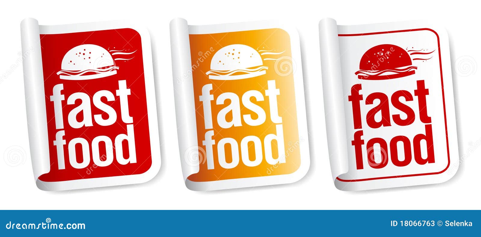 Fast Food stickers. stock vector. Illustration of beverage - 18066763